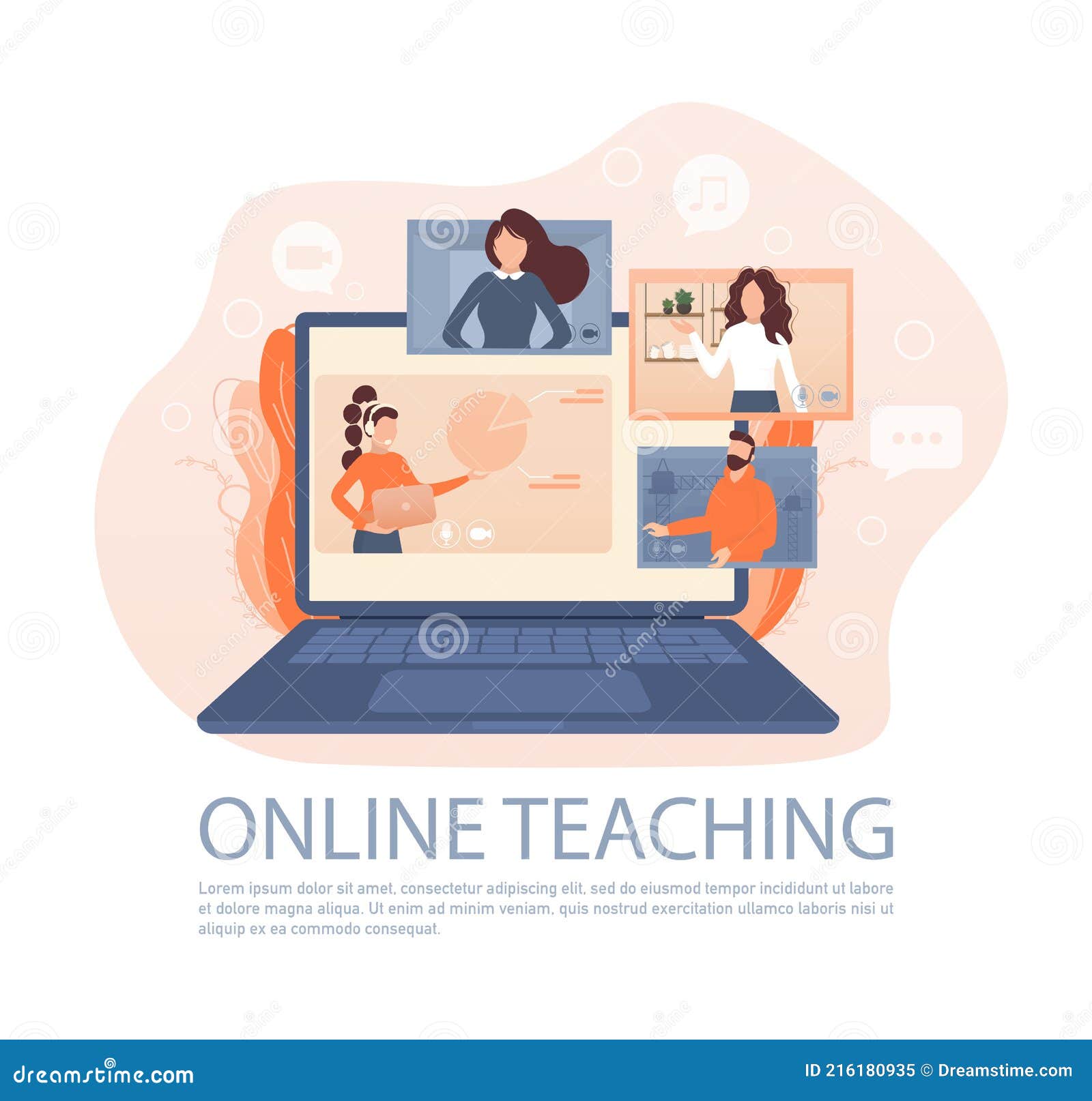 Cartoon Online Teaching for Web Design. Cartoon Character. Web Design ...