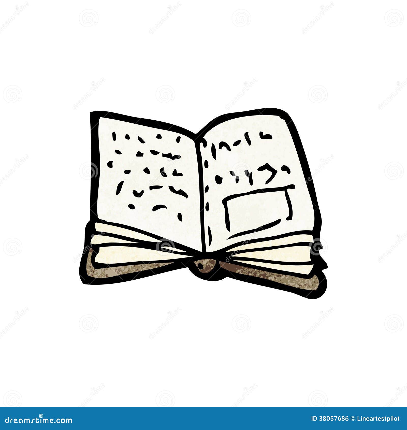 Cartoon open book stock vector. Illustration of hand - 38057686