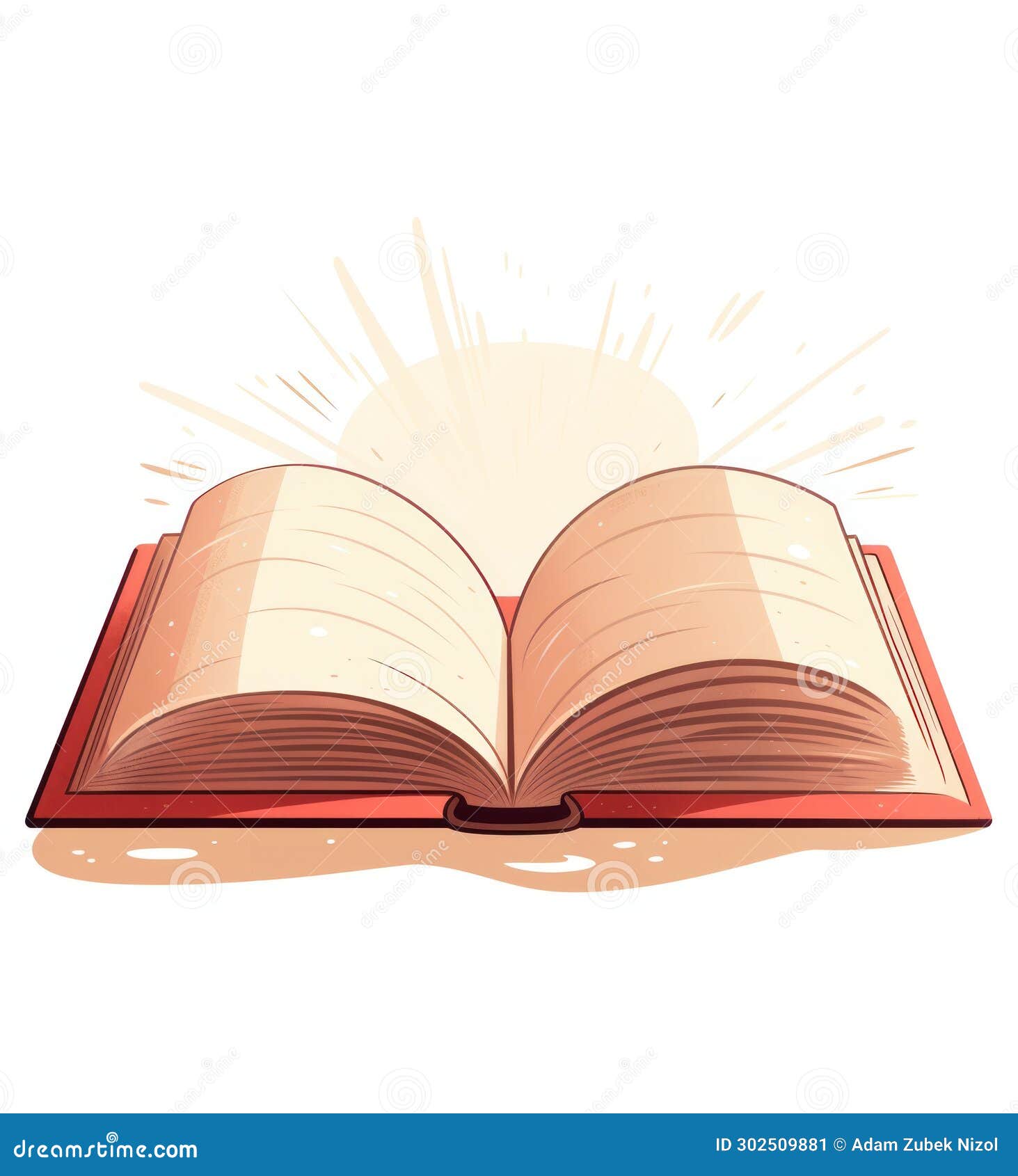 A cartoon of an open book stock illustration. Illustration of paper ...