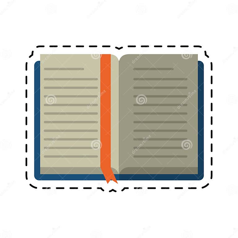 Cartoon Open Book School Learning Library Stock Vector - Illustration ...