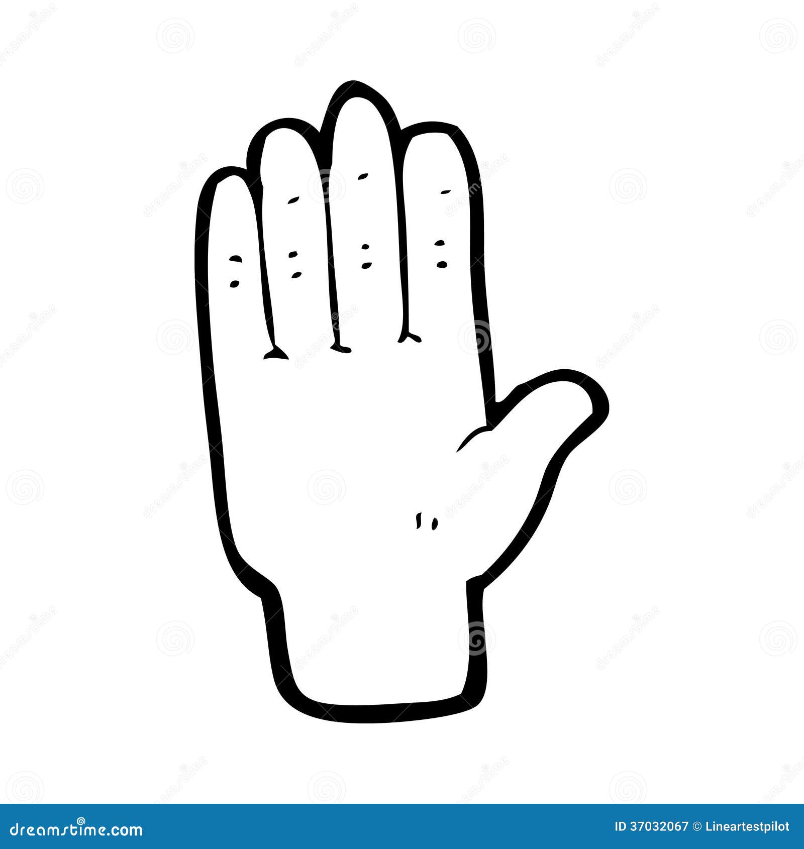 Cartoon open hand stock illustration. Illustration of simple - 37032067