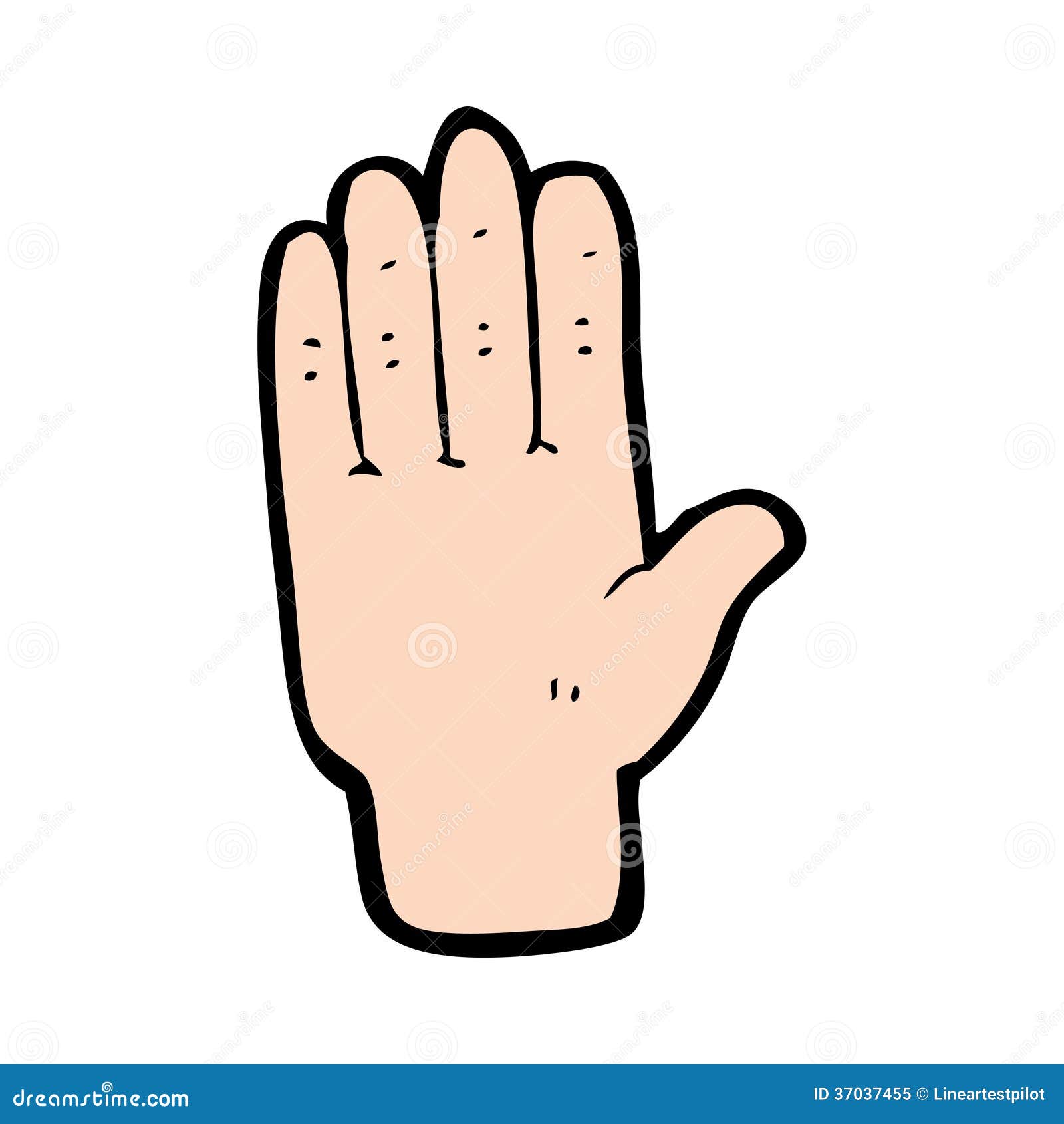 Cartoon open hand stock vector. Illustration of funny - 37037455