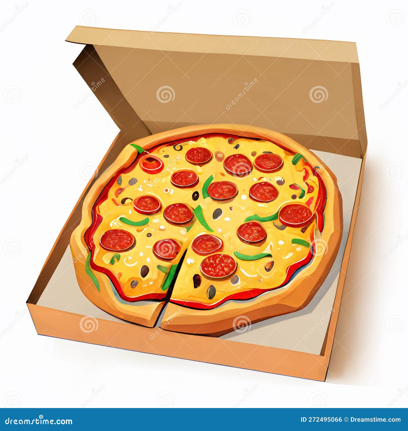 Cartoon Pizza Box