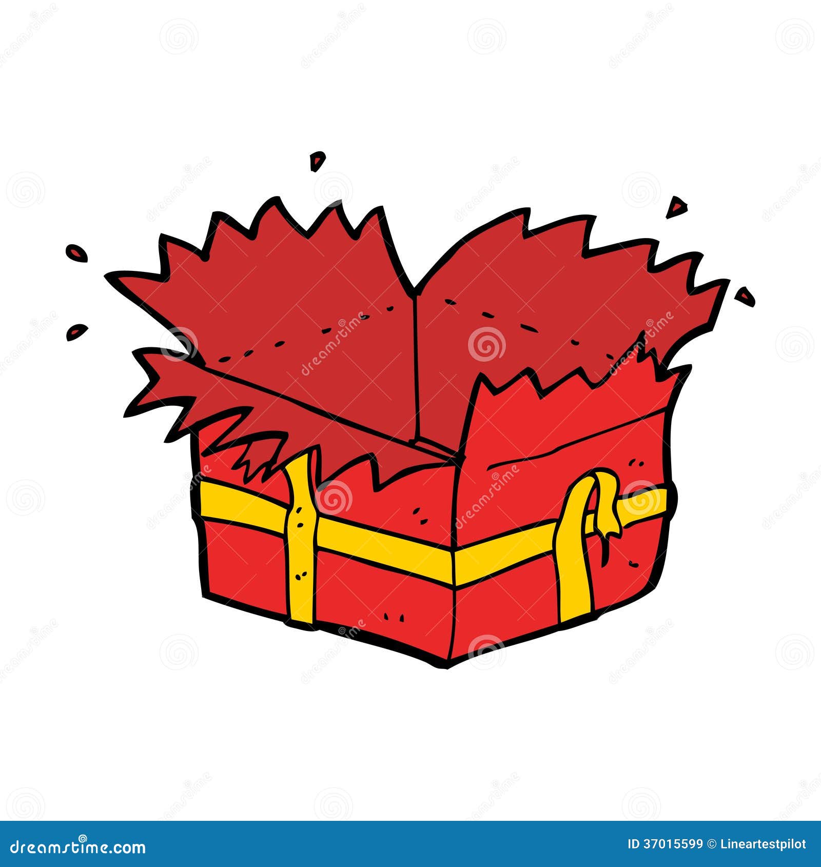 Cartoon open present stock vector. Illustration of design - 37015599