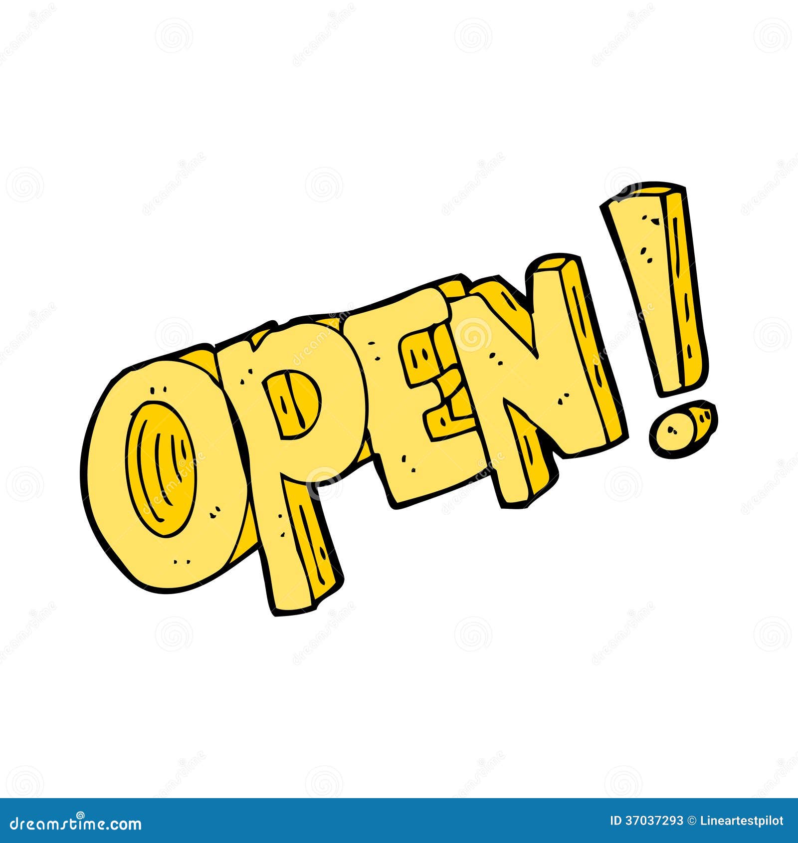 Cartoon open symbol stock vector. Illustration of design - 37037293