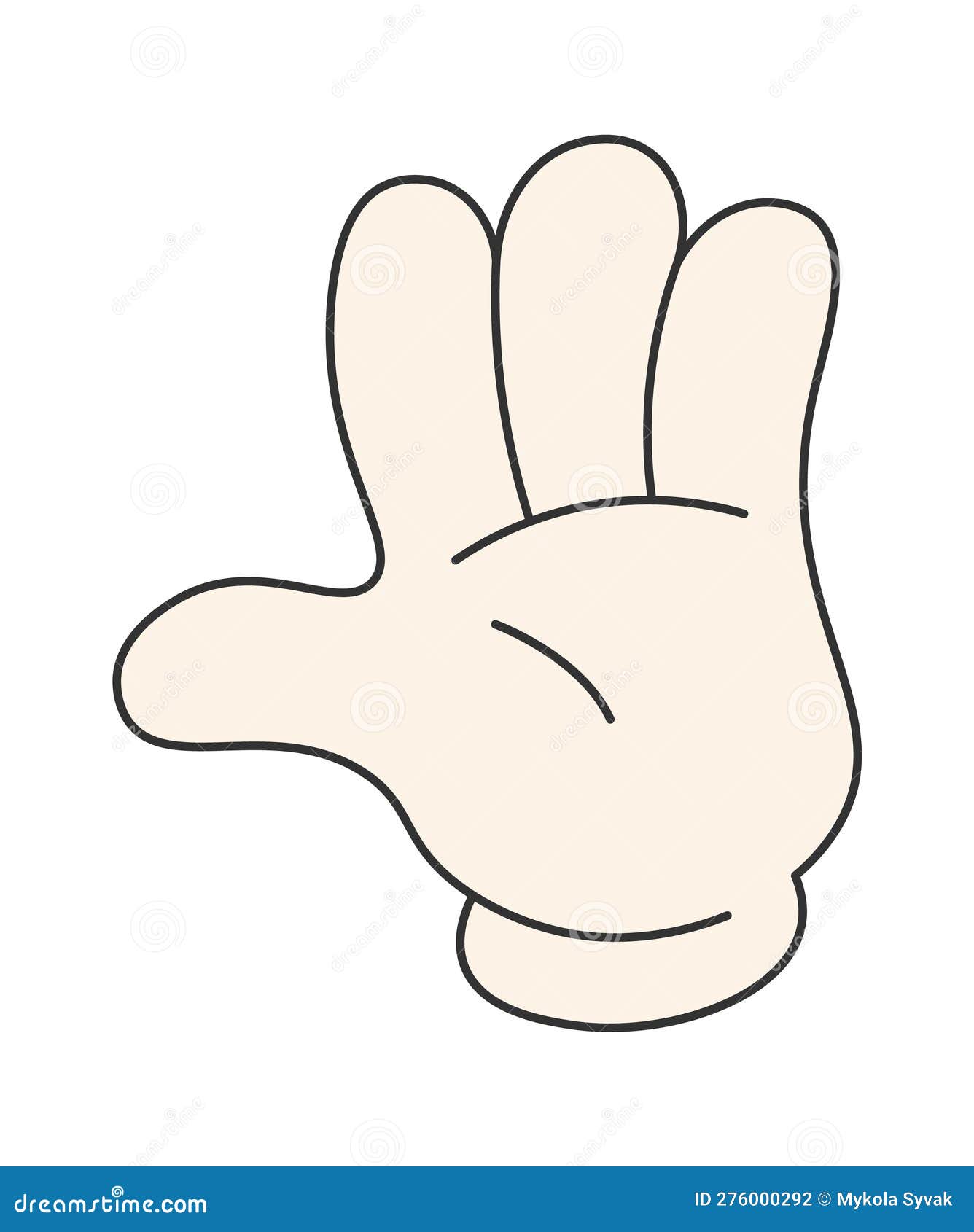 Cartoon Opened Palm stock vector. Illustration of person - 276000292