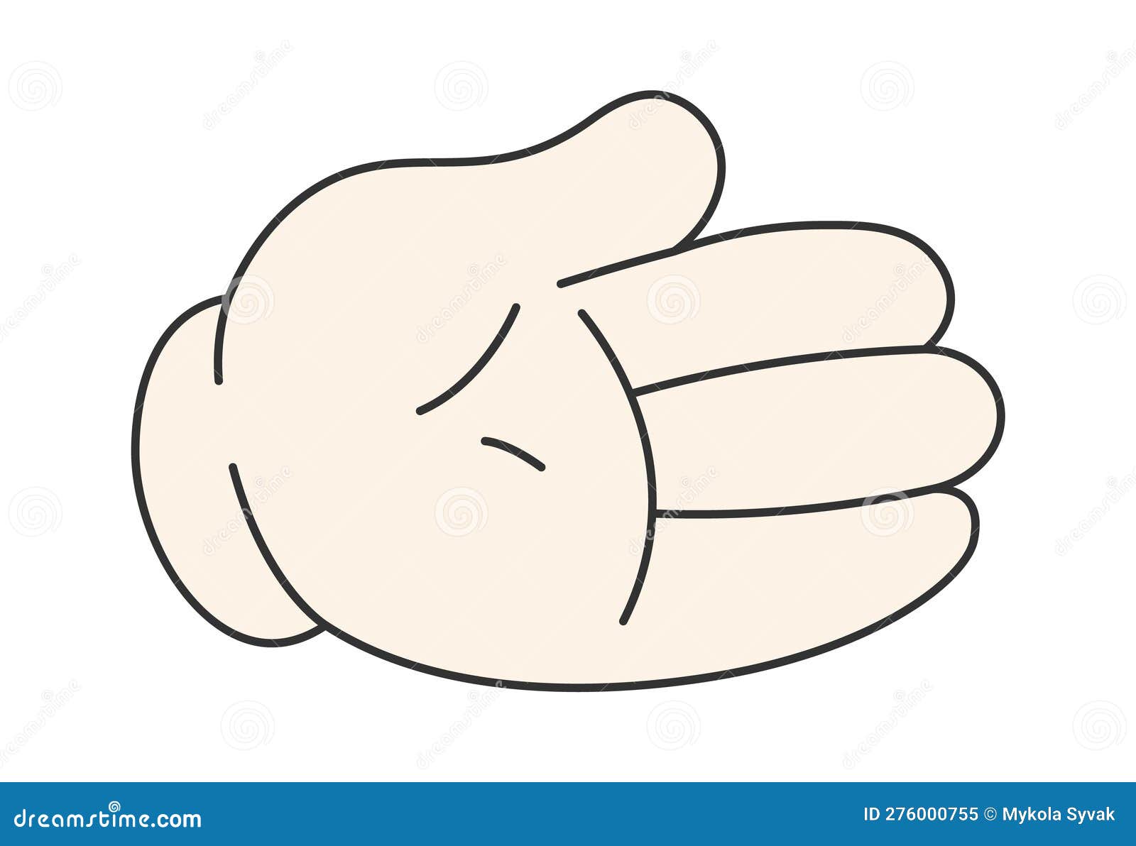 Cartoon Opened Palm stock vector. Illustration of graphic - 276000755
