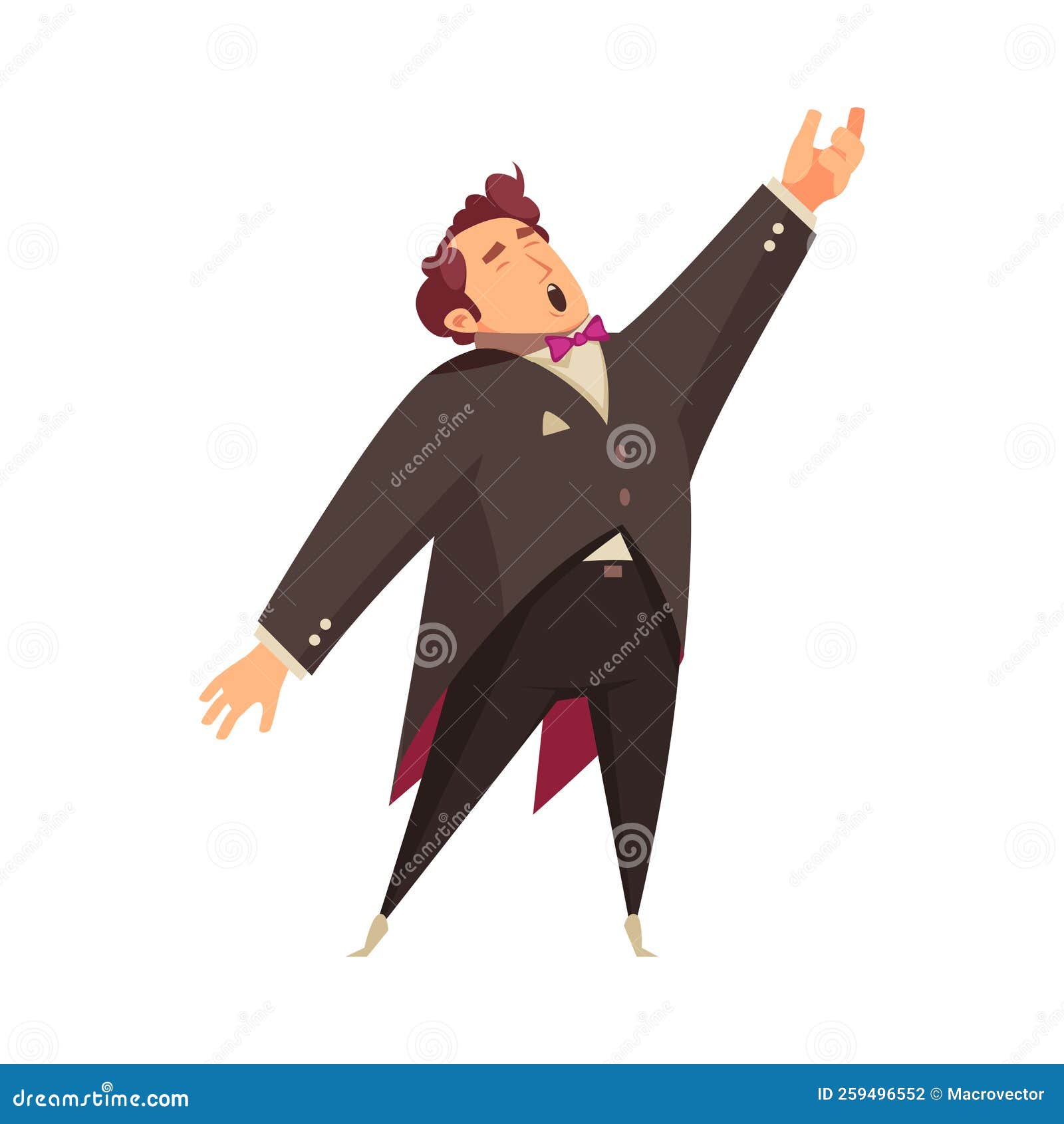 Cartoon Opera Singer stock illustration. Illustration of action - 259496552