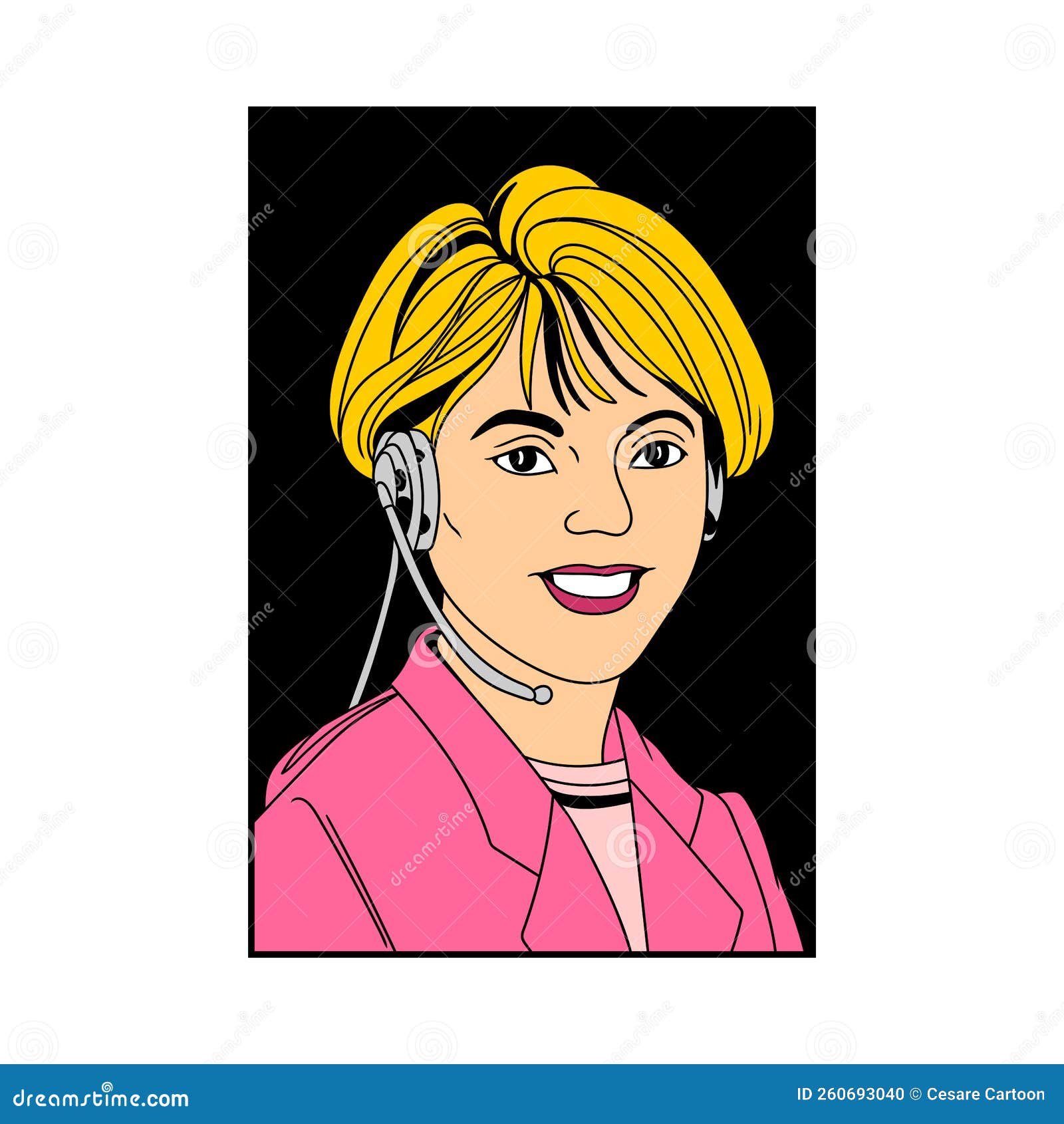 Cartoon operator avatar stock vector. Illustration of cartoon - 260693040