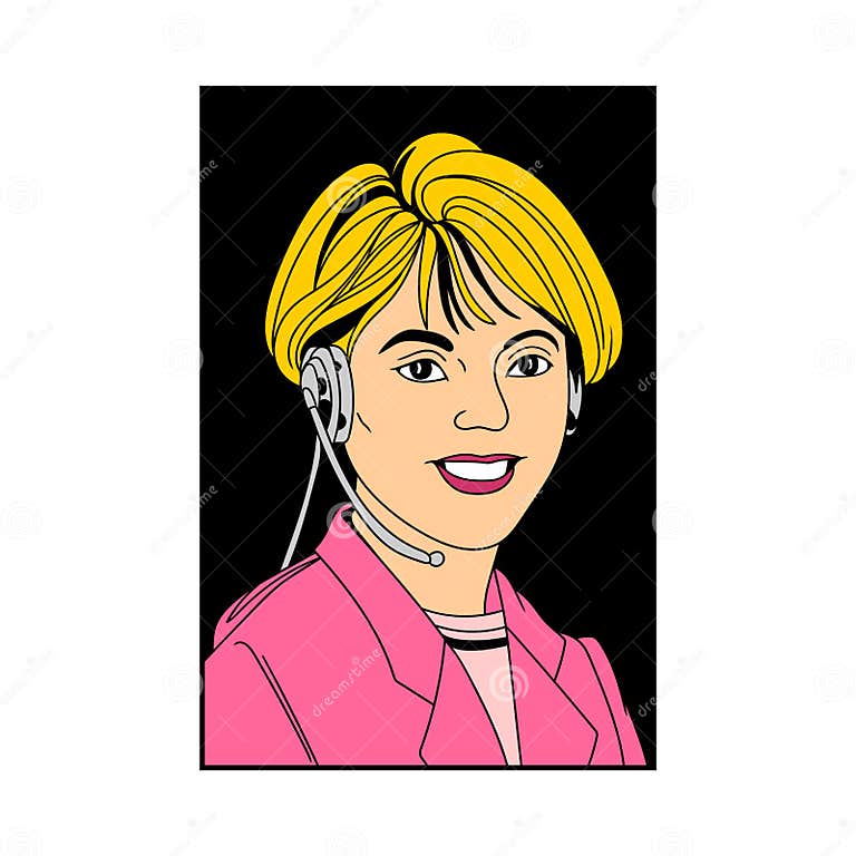 Cartoon operator avatar stock vector. Illustration of cartoon - 260693040