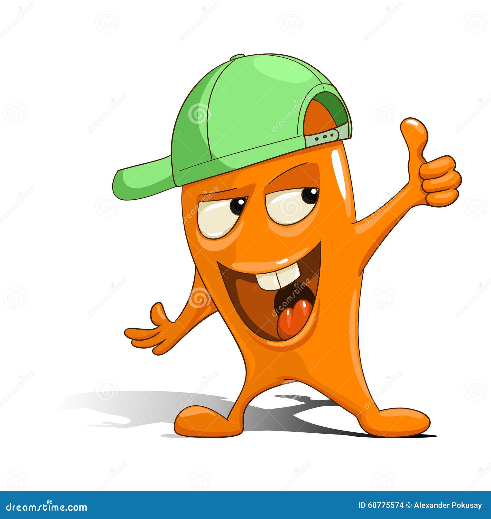 Cartoon Orange Character Alien Stock Vector - Illustration of inedible ...
