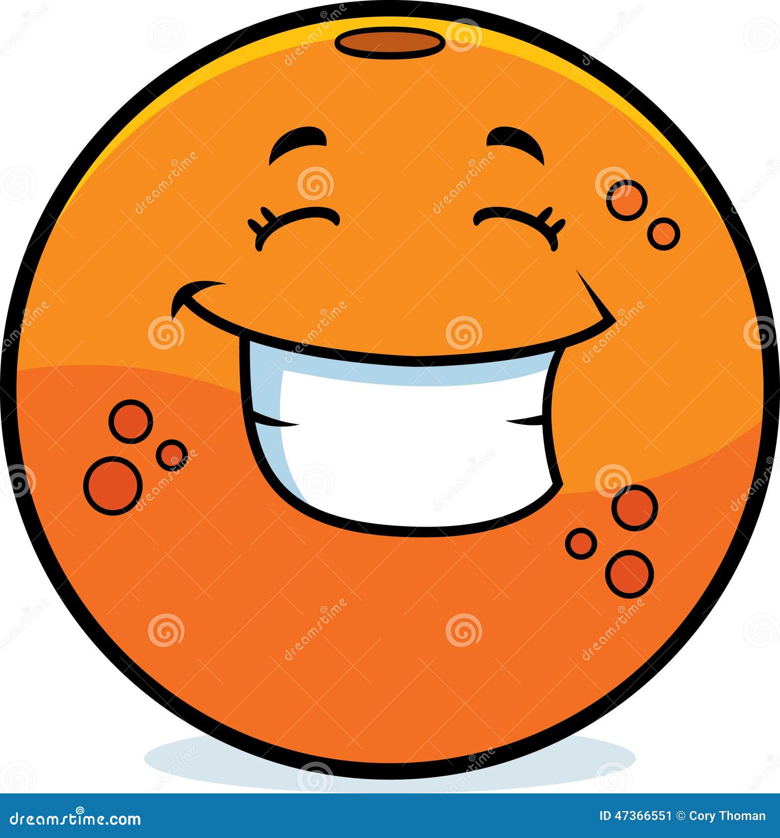 Cartoon Orange Grinning stock vector. Illustration of smiling - 47366551