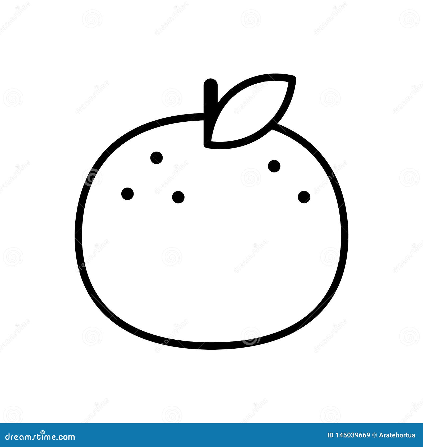 Cartoon Orange Icon Isolated on White Background Stock Vector ...