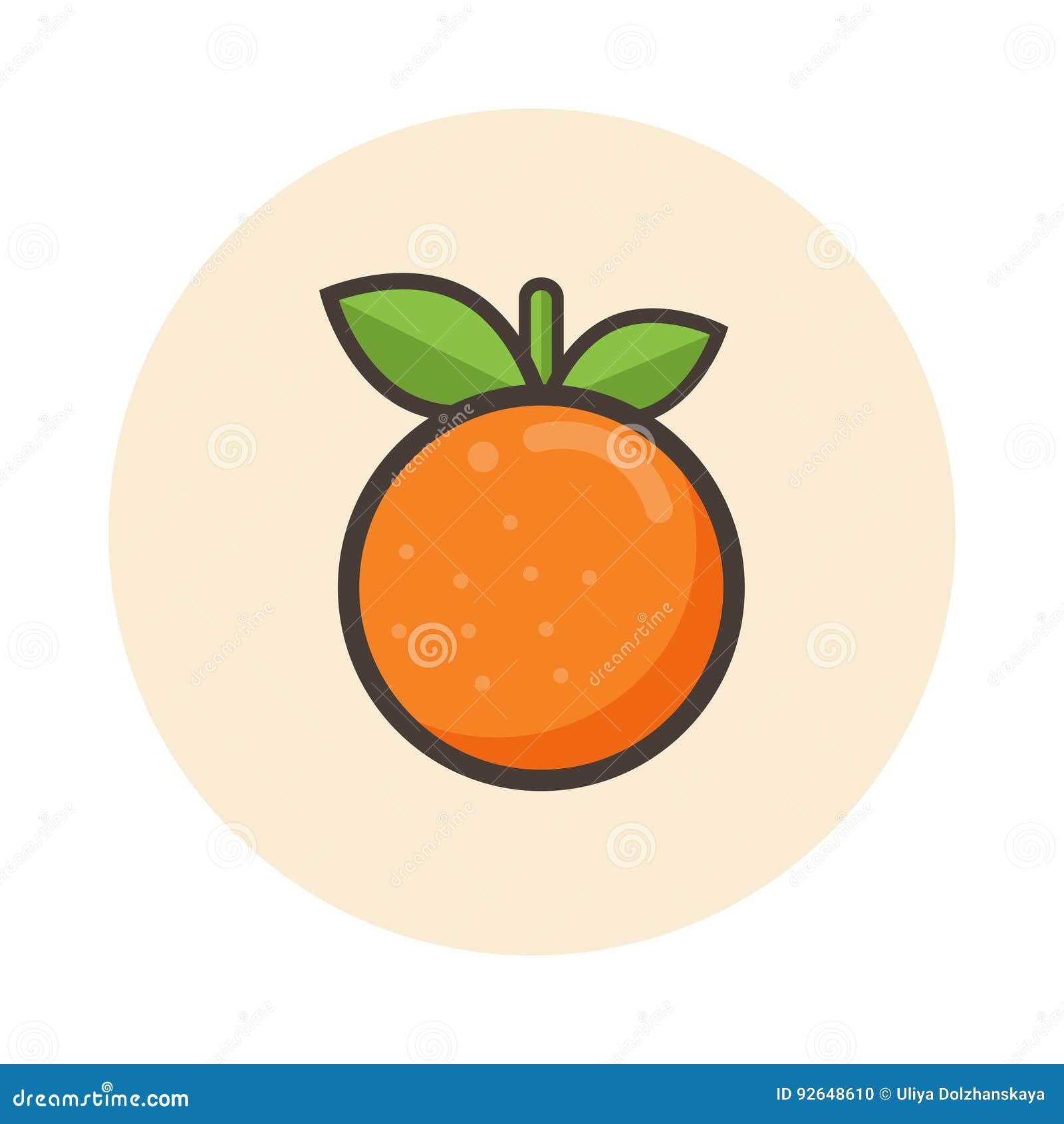 Cartoon orange icon stock vector. Illustration of diet - 92648610