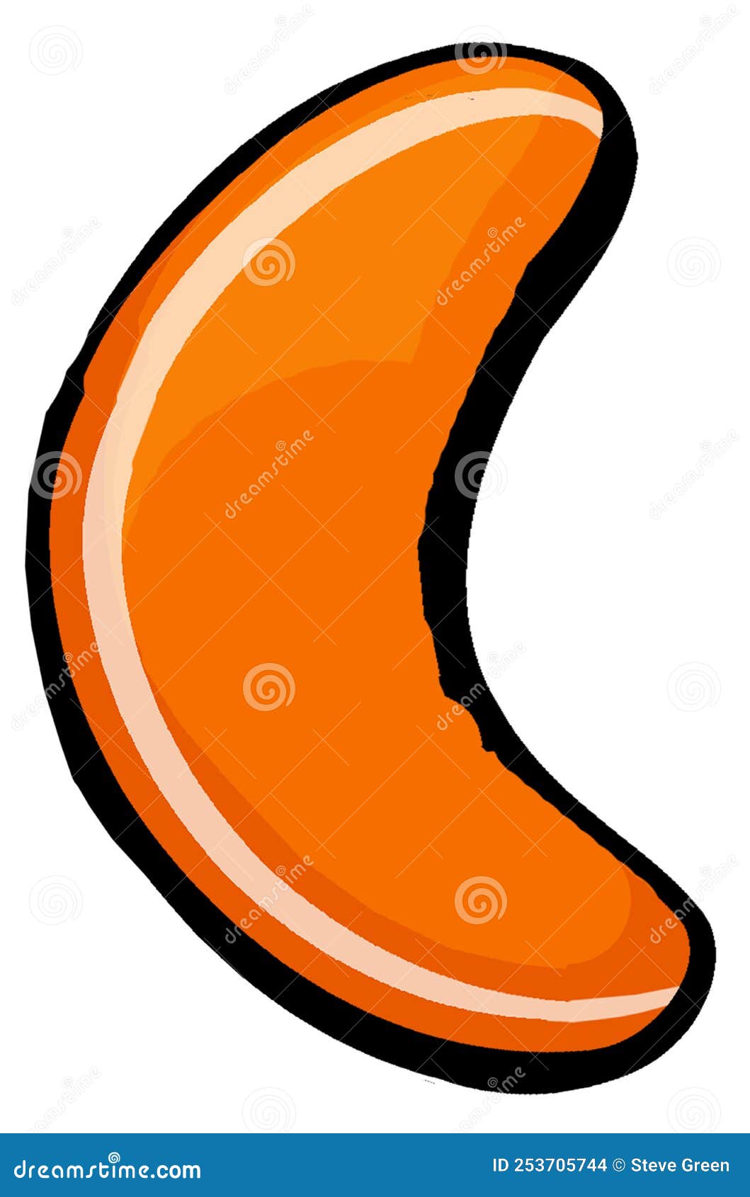 Cartoon Orange Jelly Slice Candy Stock Vector - Illustration of ...