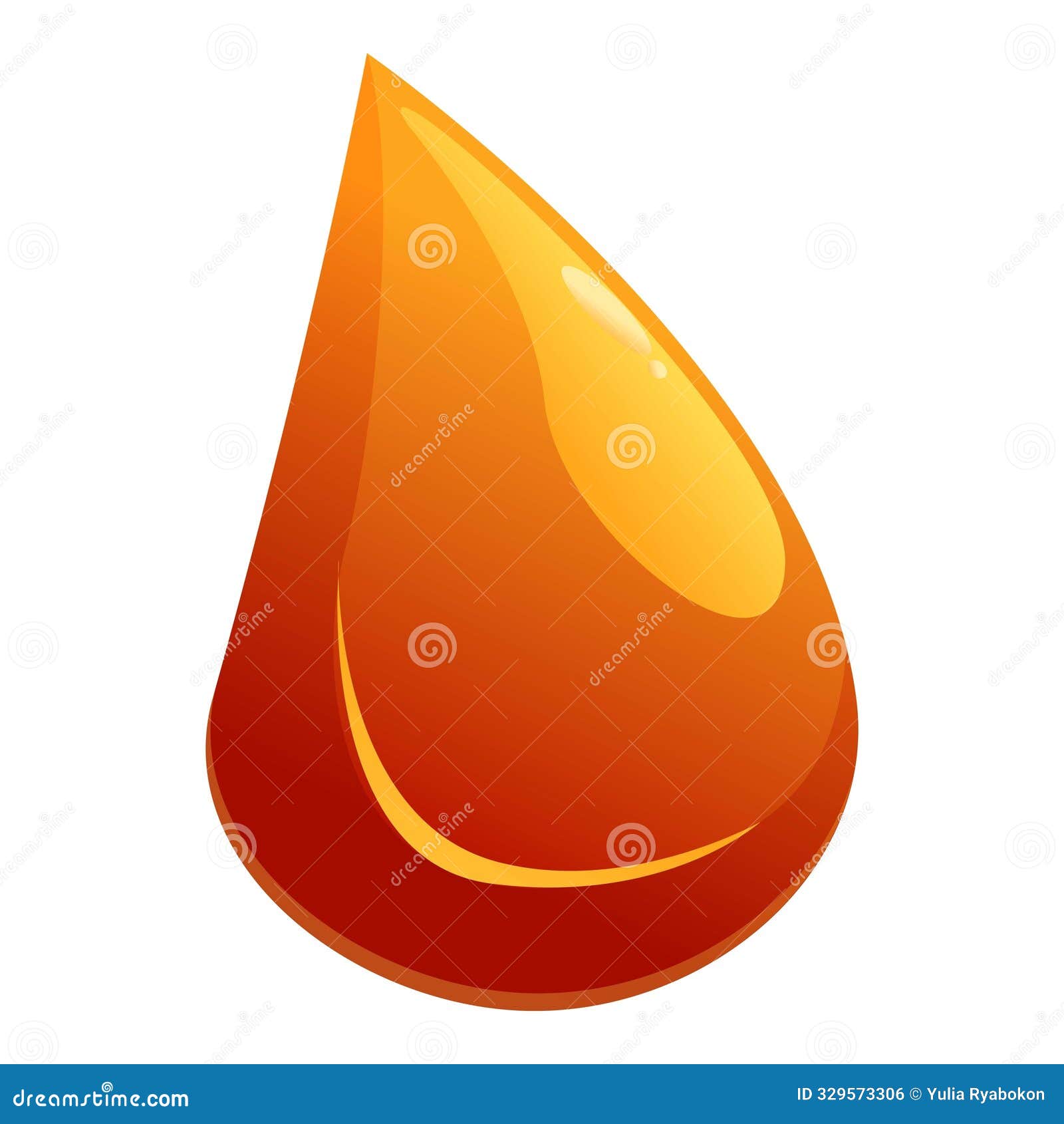 Cartoon Orange Liquid Drop is Dripping Down Stock Vector - Illustration ...