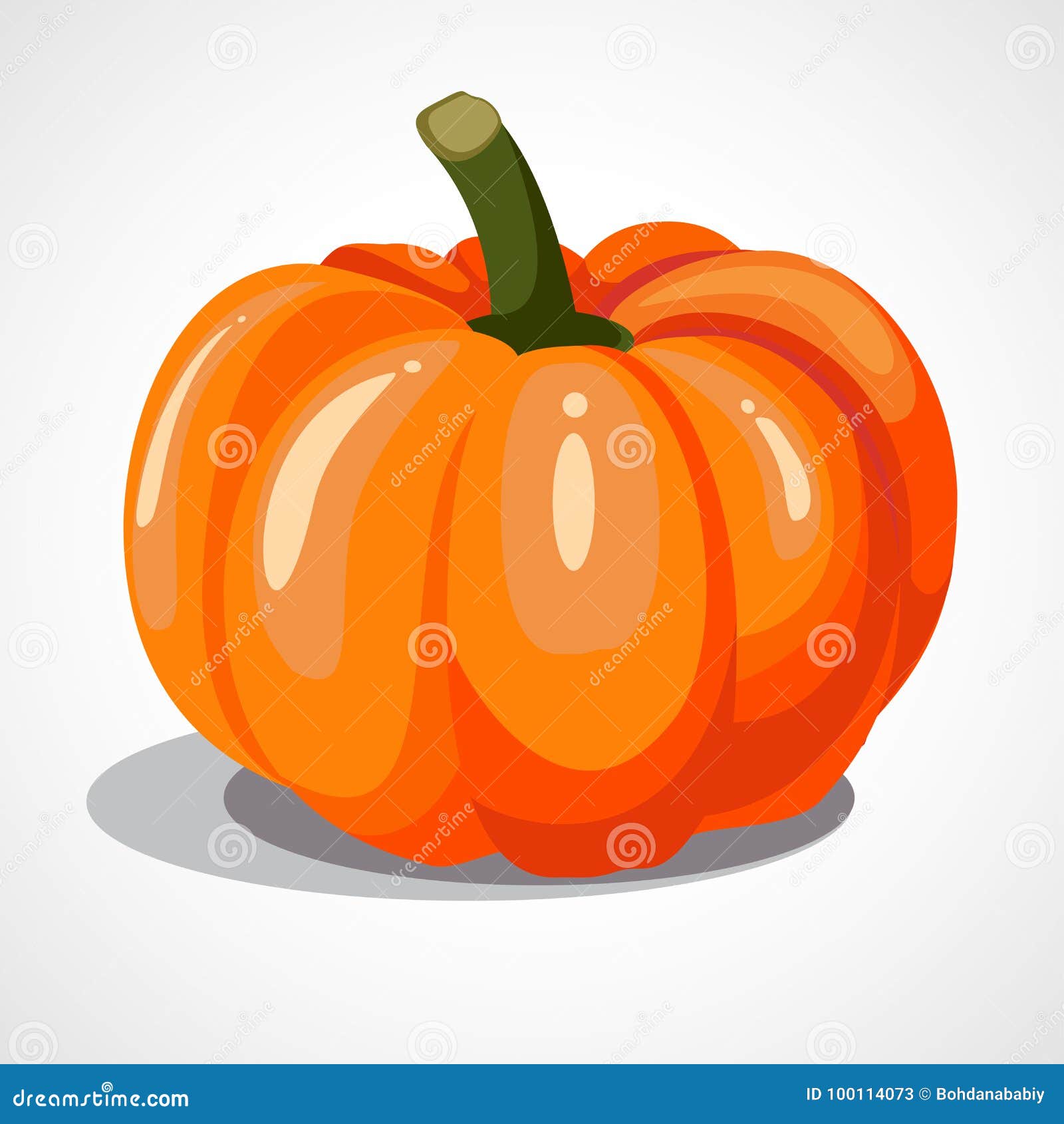 Cartoon orange pumpkin stock vector. Illustration of natural - 100114073