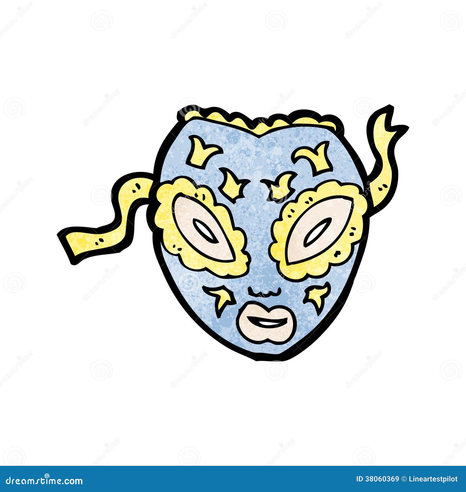 Cartoon ornate mask stock vector. Illustration of grunge - 38060369
