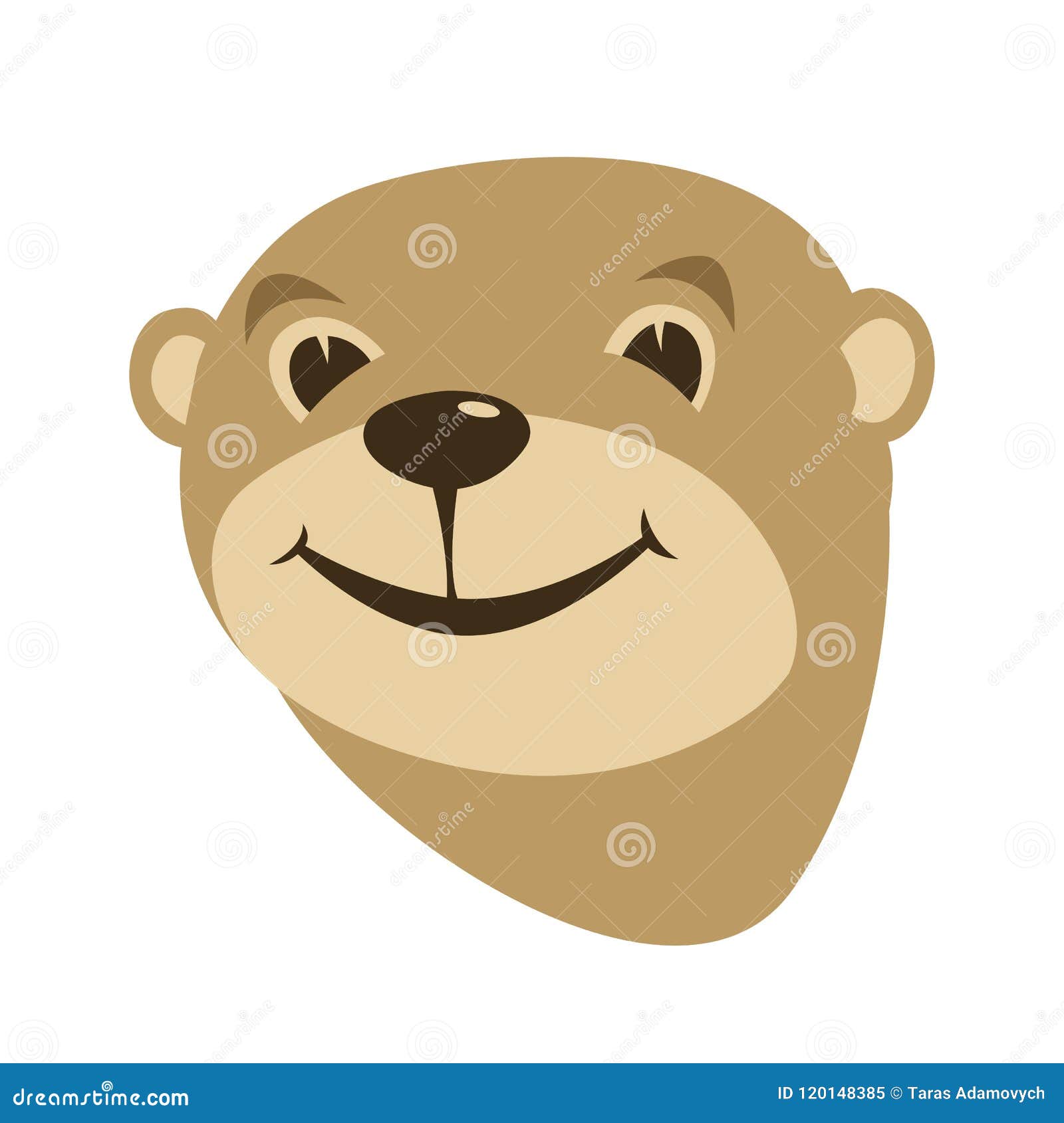 Cartoon Otter Face Vector Illustration Flat Style Front Stock Vector ... Cartoon Otter Face Vector Illustration Flat Style Front Stock Vector ...