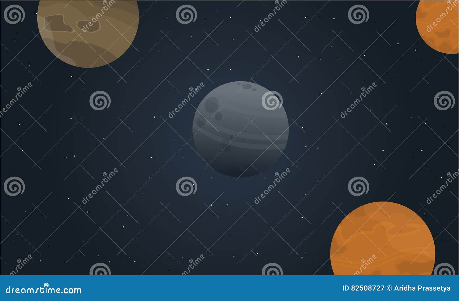 Cartoon Outer Space Landscape Vector Stock Vector - Illustration of galaxy, landscape: 82508727
