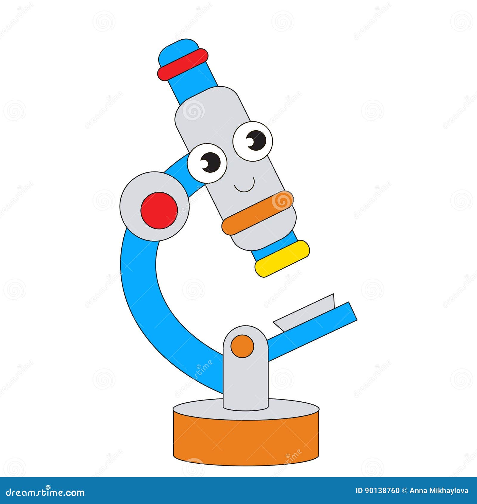 Funny Man With Microscope. Royalty-Free Illustration | CartoonDealer ...