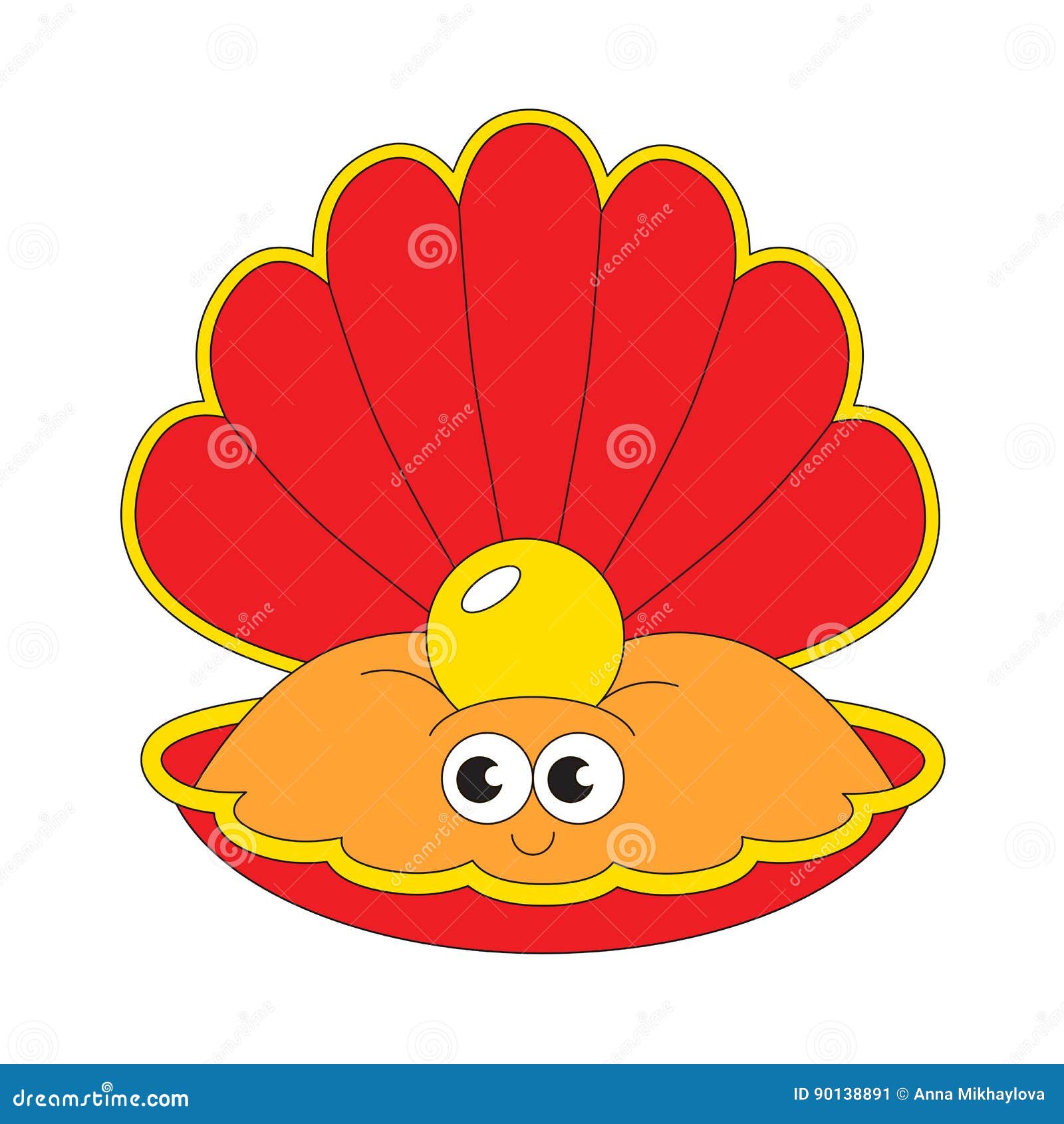 Oyster Cartoon Cute Clam Illustration Shellfish | CartoonDealer.com ...