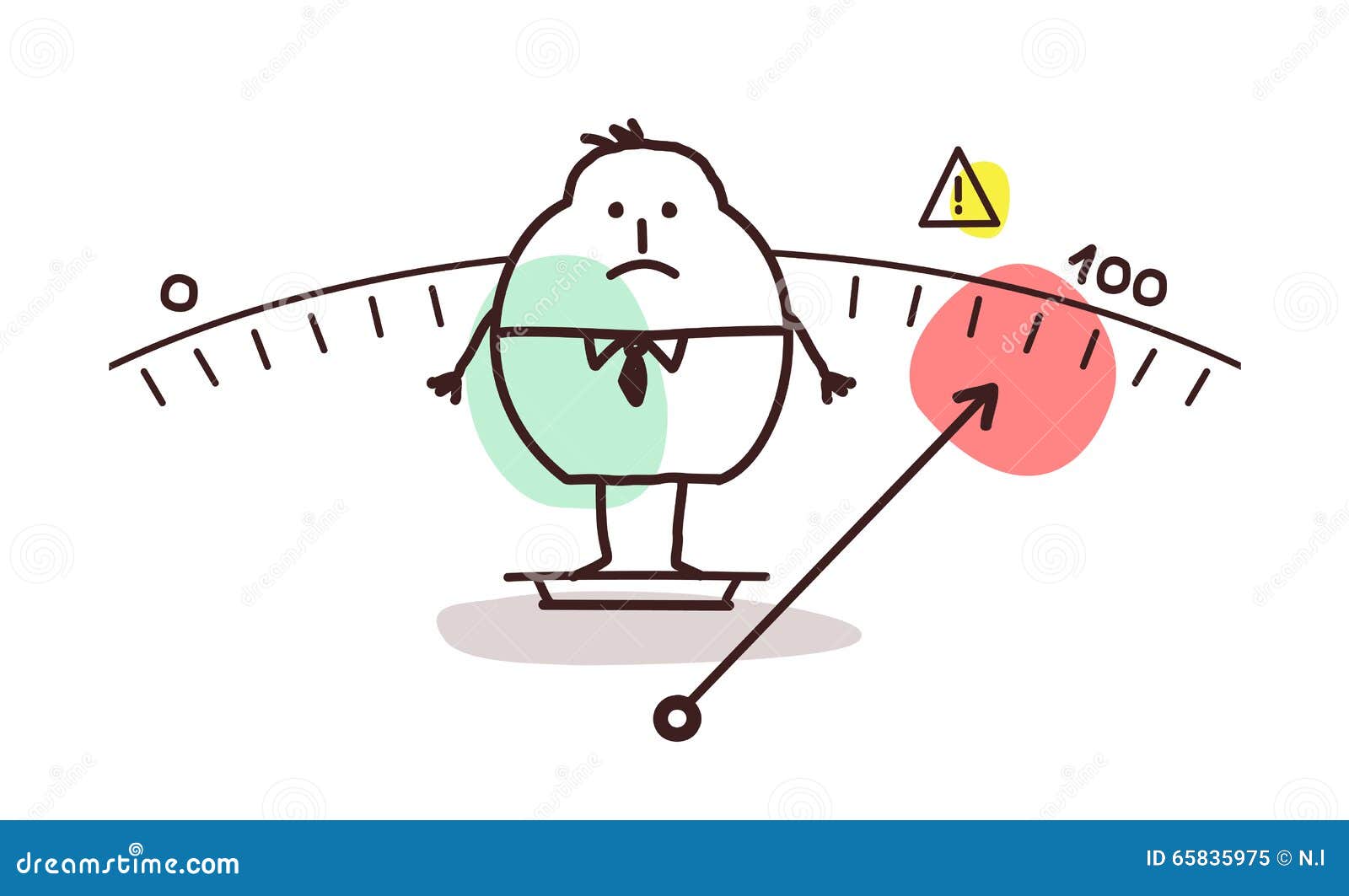 Cartoon overweight man stock vector. Illustration of disease - 65835975