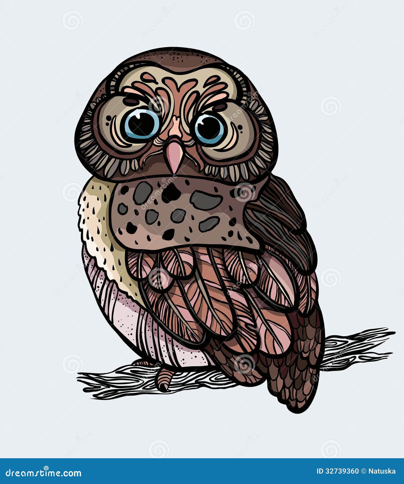 Cartoon owl stock illustration. Illustration of cute - 32739360