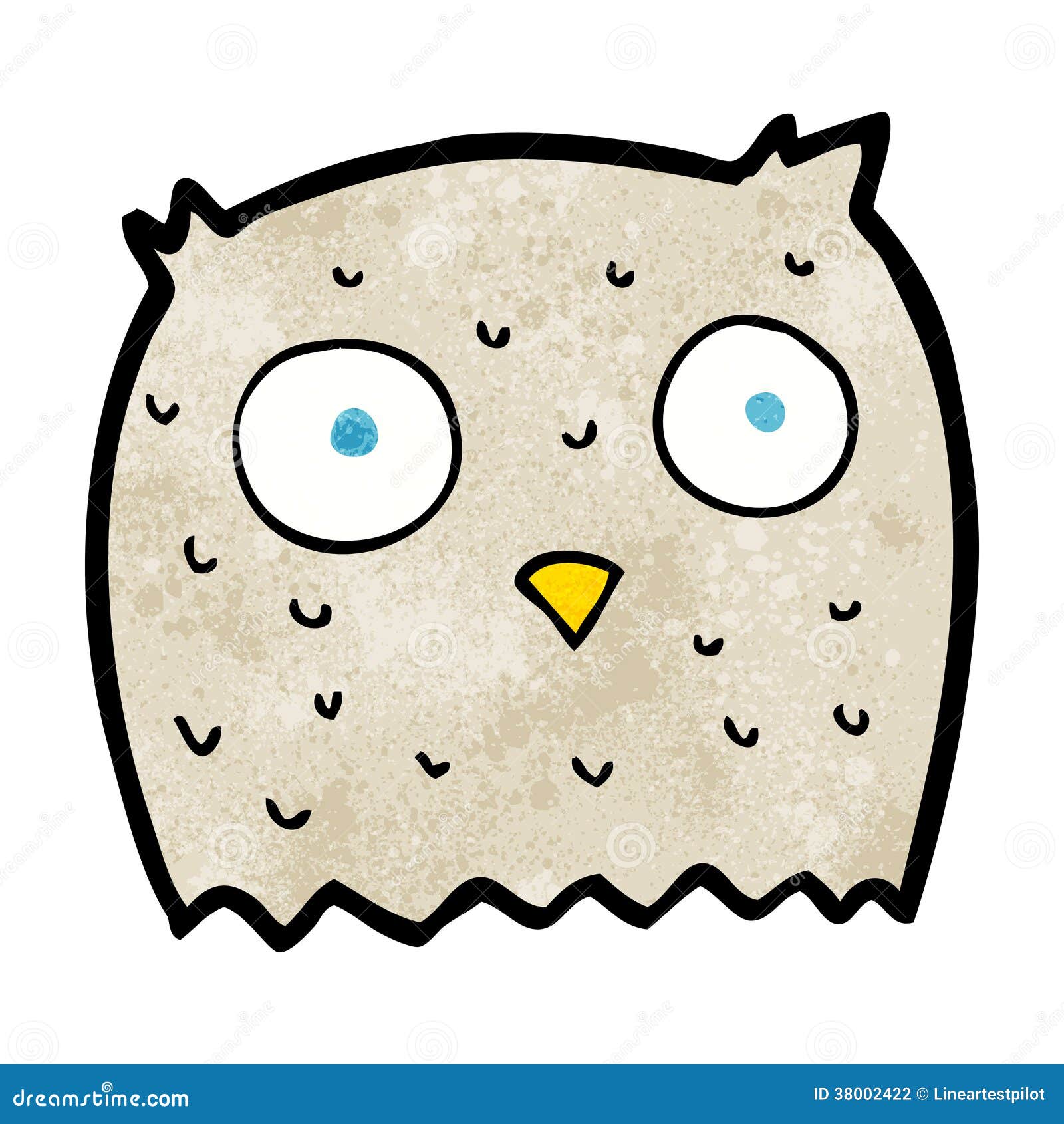 Cartoon owl stock vector. Illustration of character, retro - 38002422