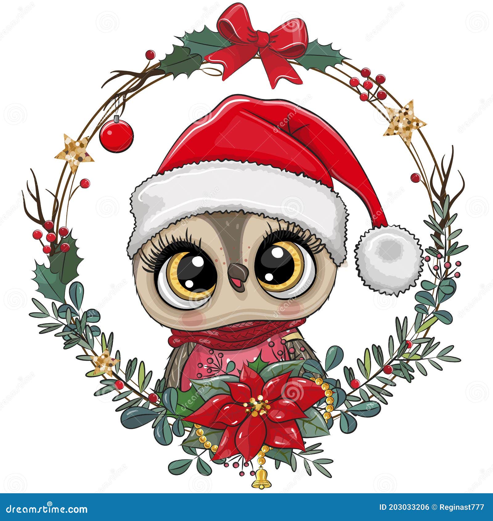 Christmas Owl Background