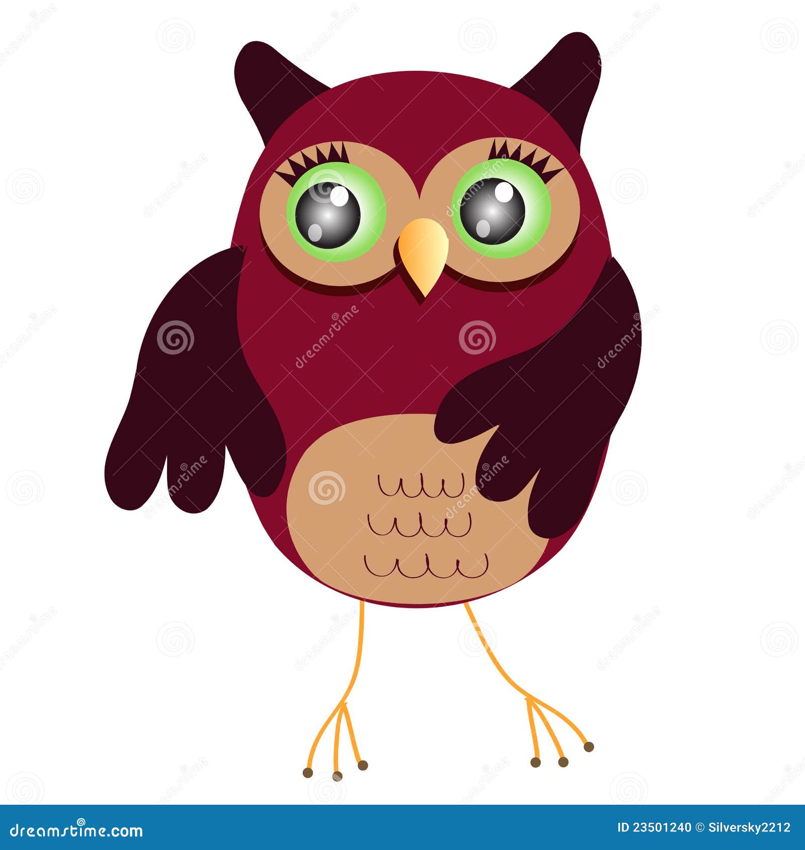 Cartoon Owl (vector Version) Stock Vector - Illustration of design ...