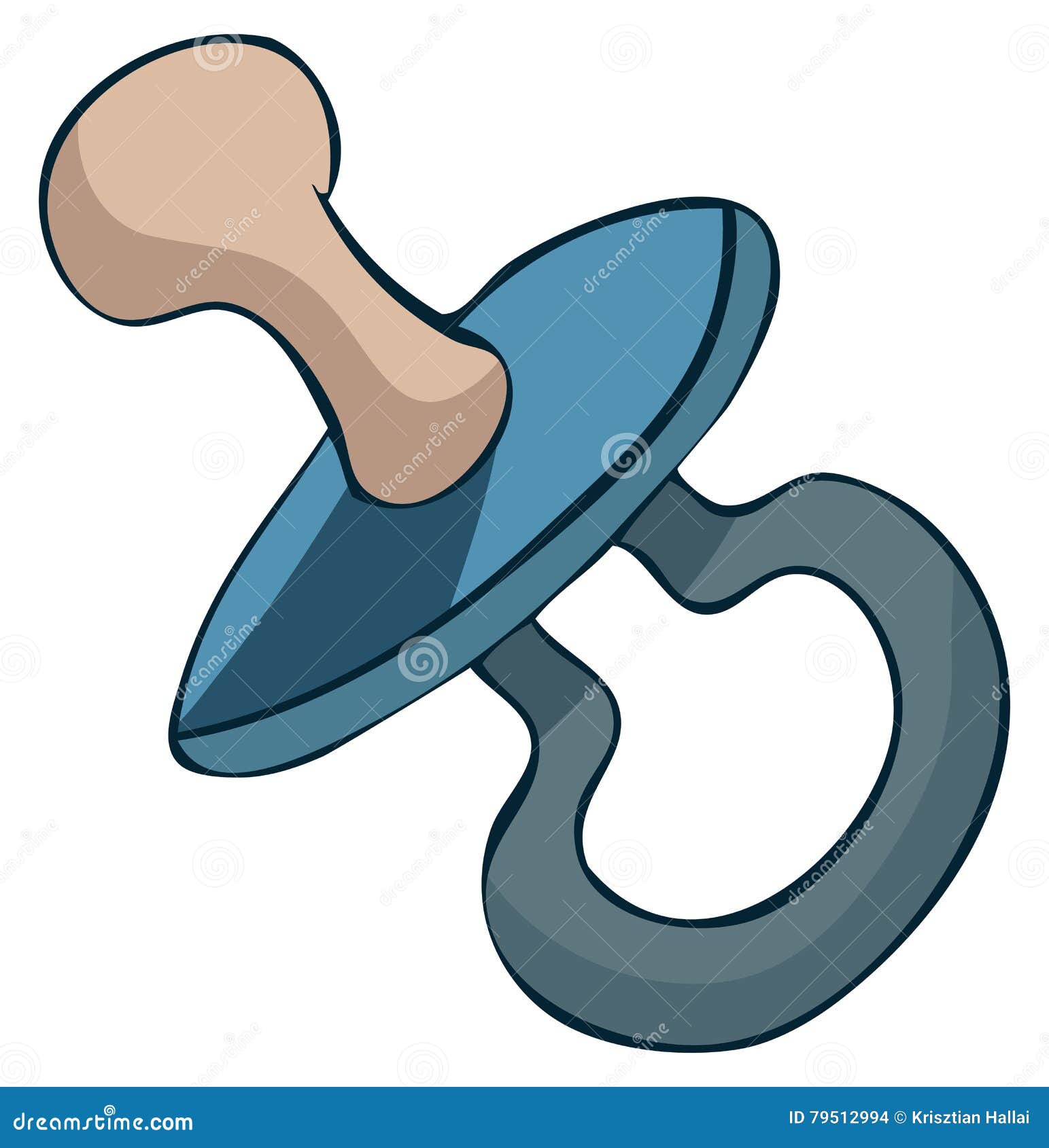 Cartoon Pacifier, Vector Illustration. Stock Vector - Illustration of ...
