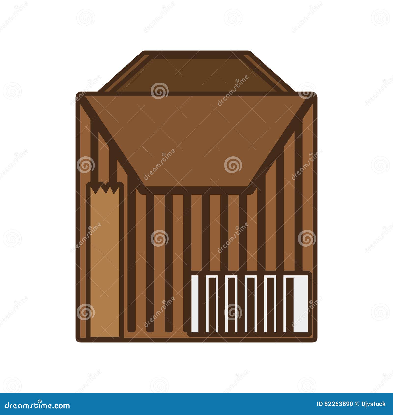 Cartoon Package Cardboard Box Delivery Stock Illustration ...
