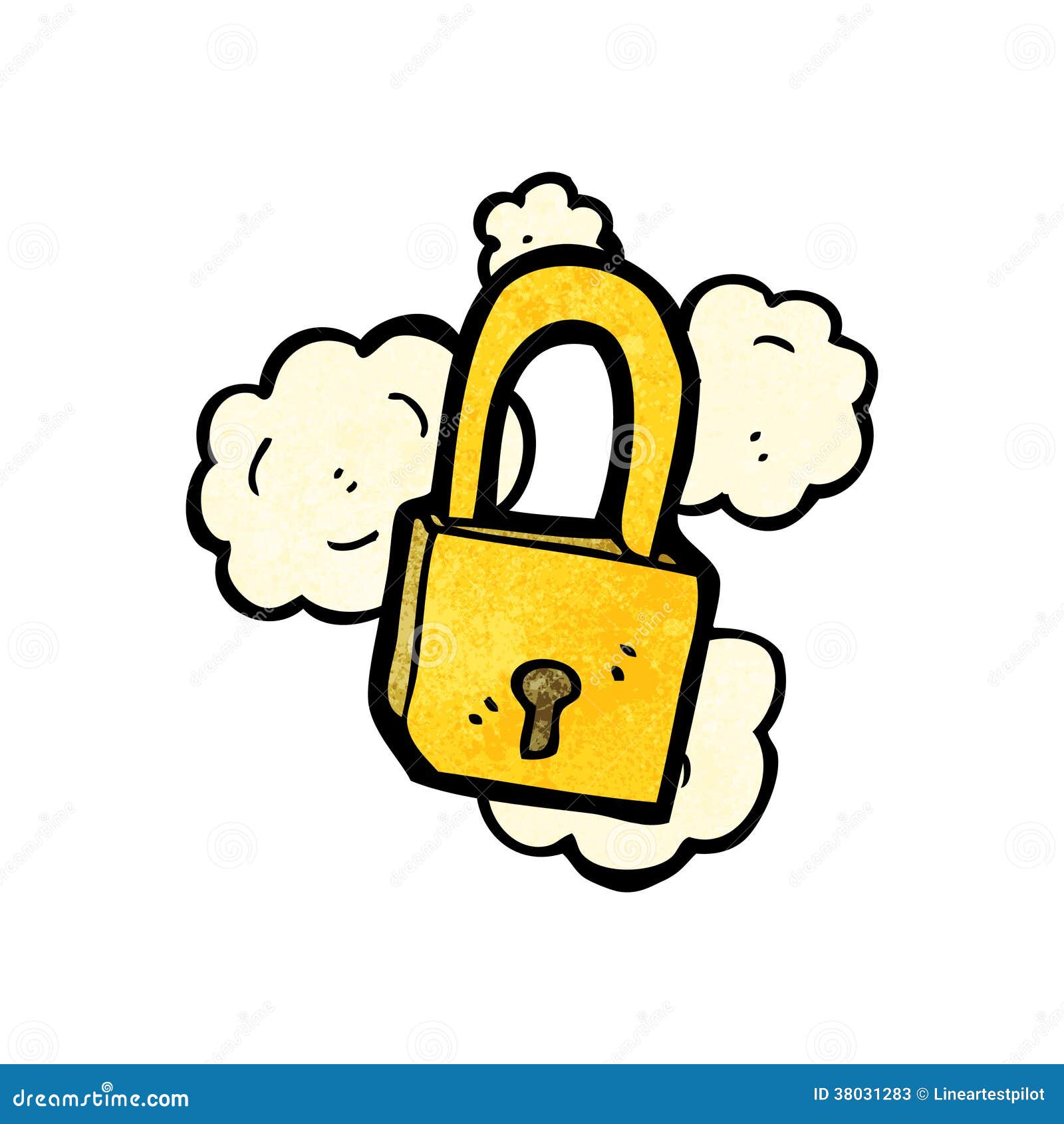 Cartoon padlock stock vector. Illustration of cartoon - 38031283