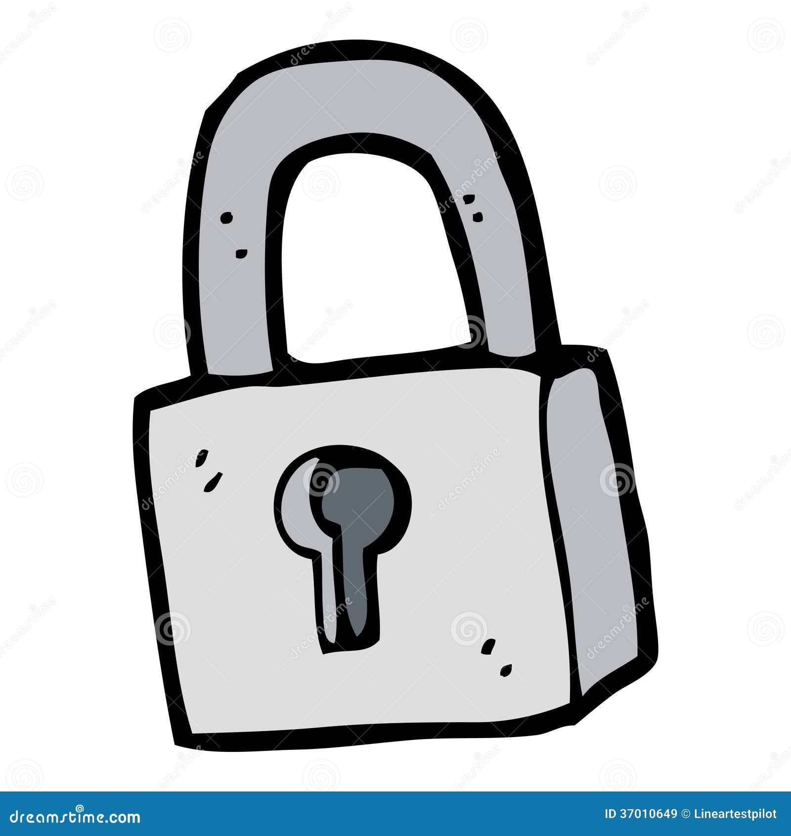 Cartoon padlock stock illustration. Illustration of quirky - 37010649