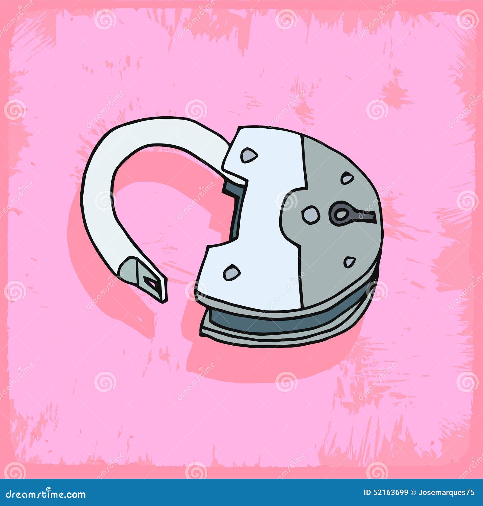 Cartoon Padlock Illustration , Vector Icon. Stock Vector - Illustration ...