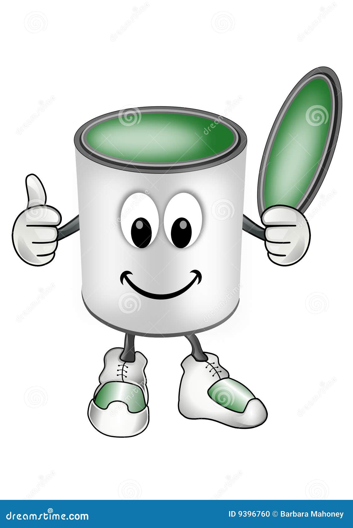 Cartoon paint can stock illustration. Illustration of exterior - 9396760