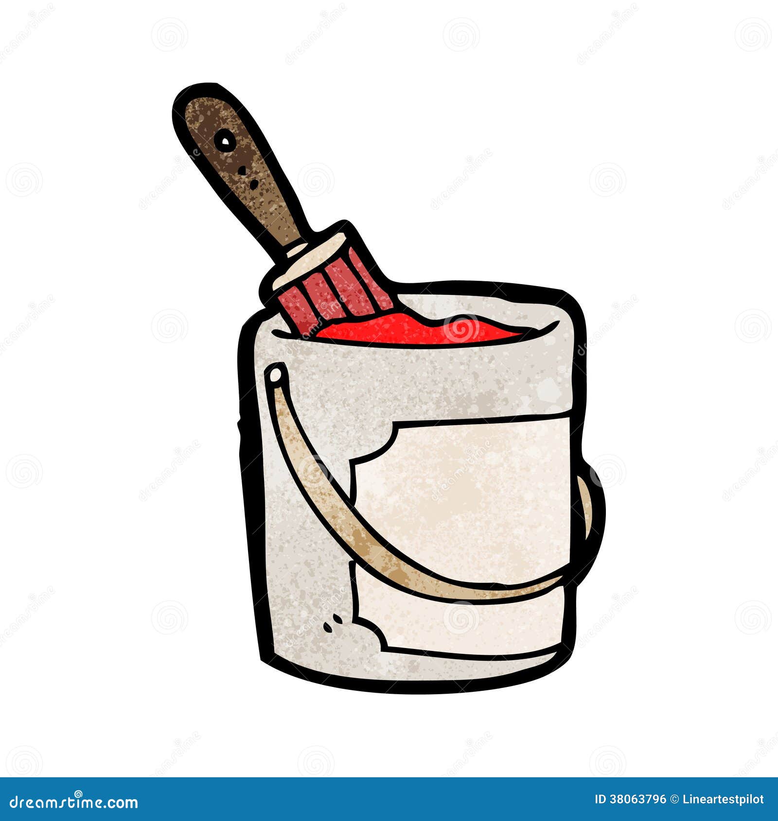 Cartoon paint pot stock vector. Illustration of cute - 38063796