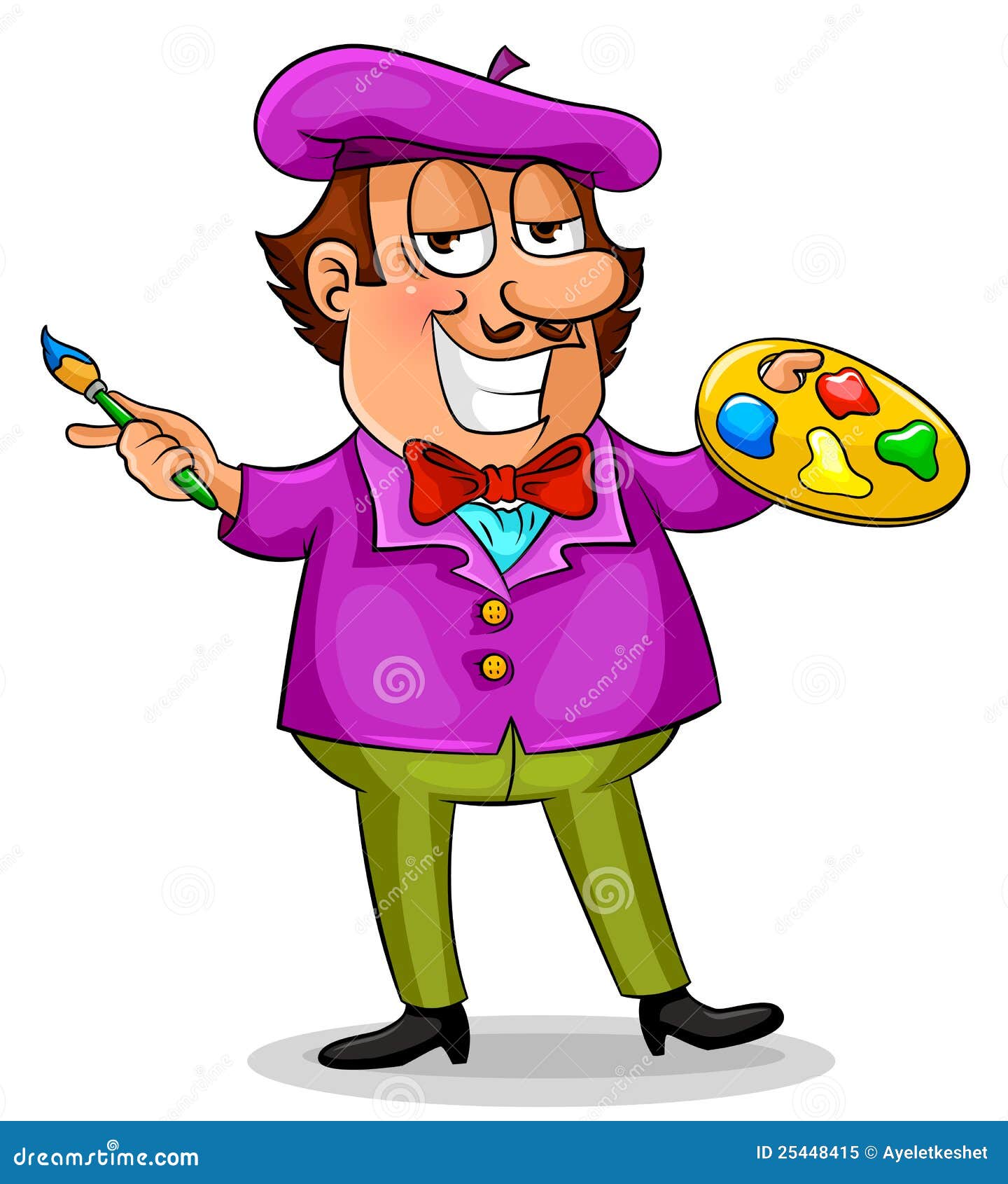 Cartoon Painter Royalty Free Stock Photo - Image: 25448415