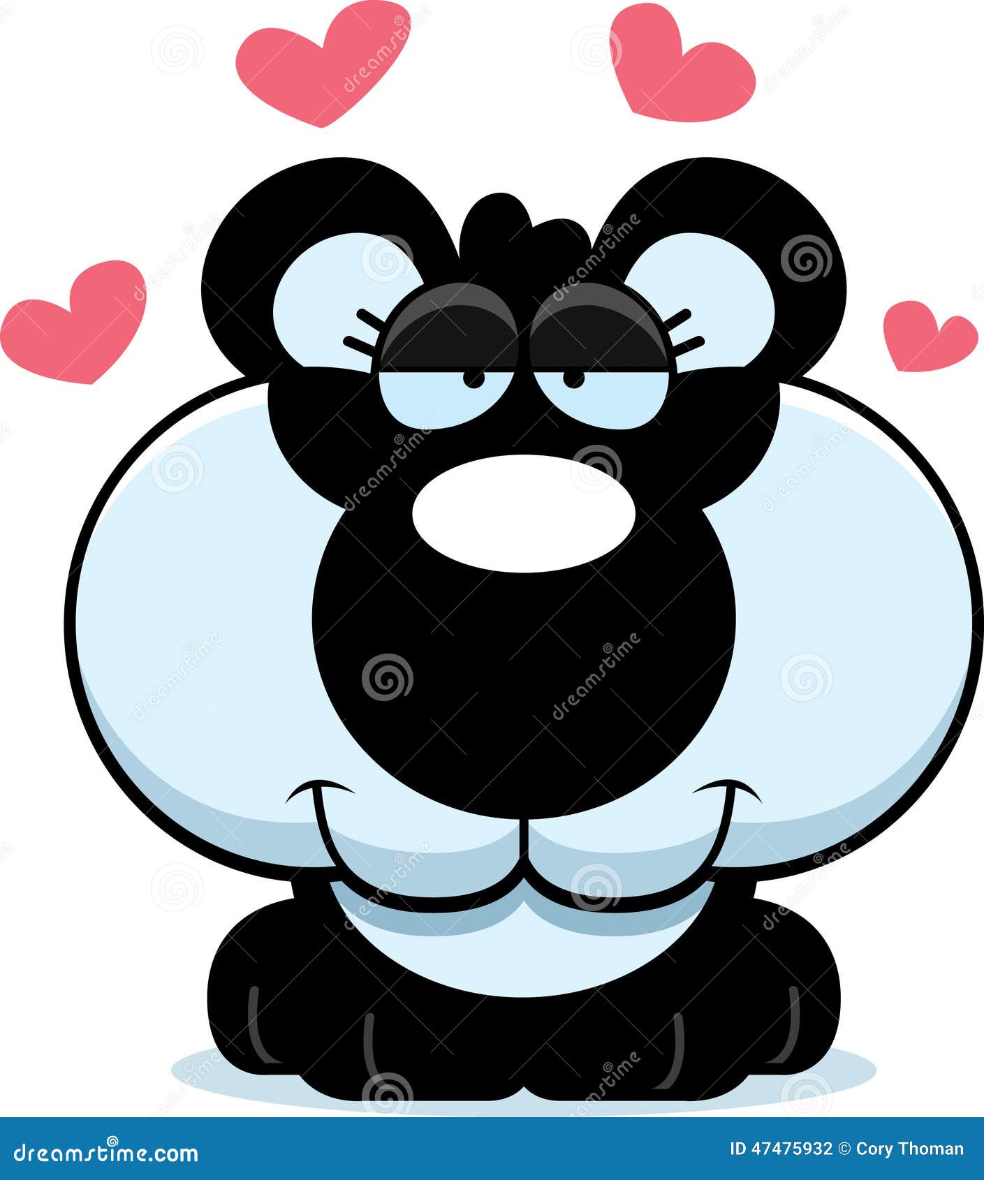 Cartoon Panda Cub Love stock vector. Illustration of animal - 47475932