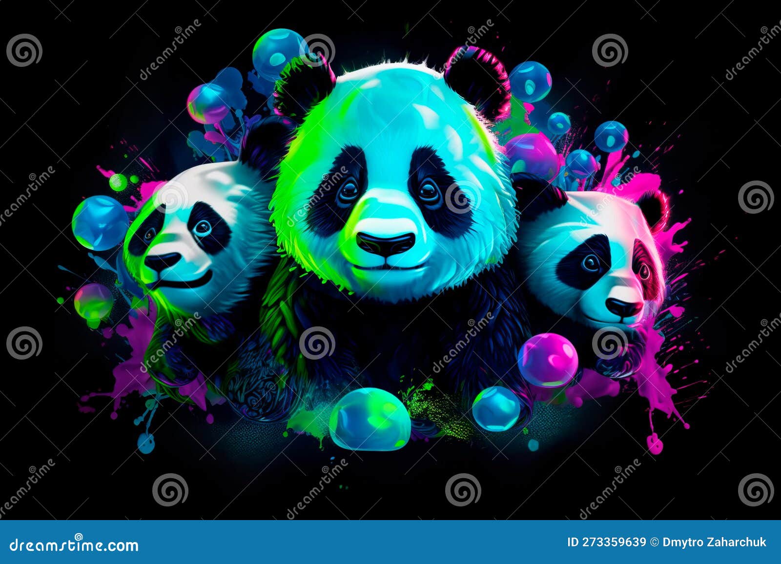Cartoon Panda Designs for Card Featuring Generative AI Stock ...