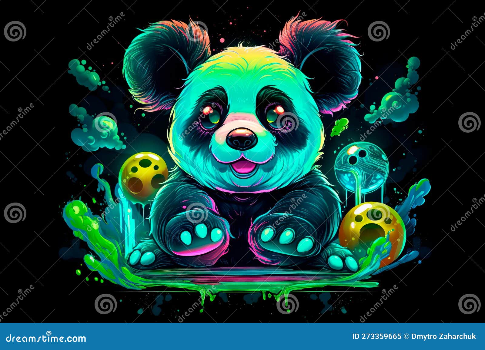 Cartoon Panda Designs for Card Featuring Generative AI Stock ...