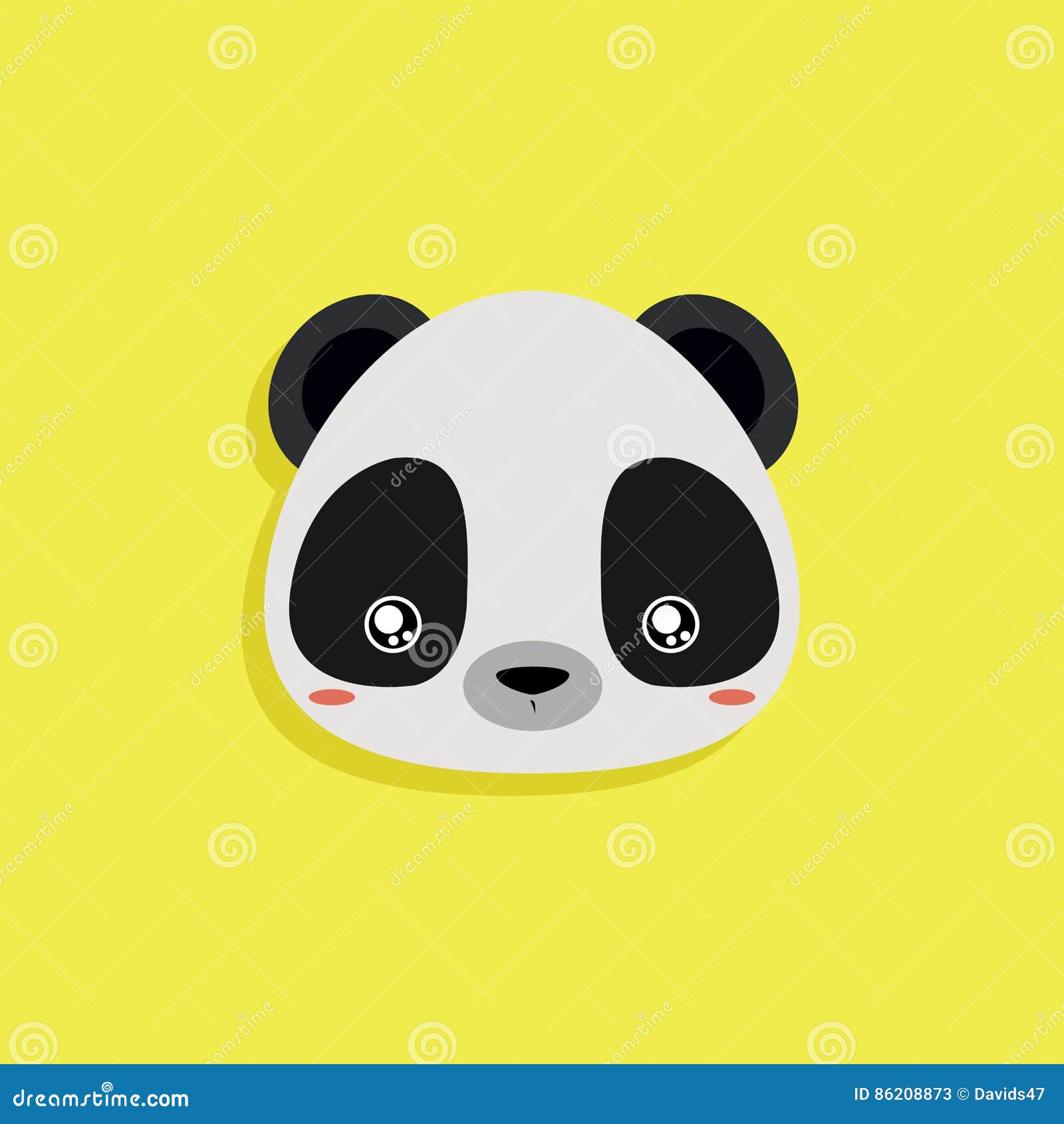 Cartoon Panda face stock vector. Illustration of cartoon - 86208873