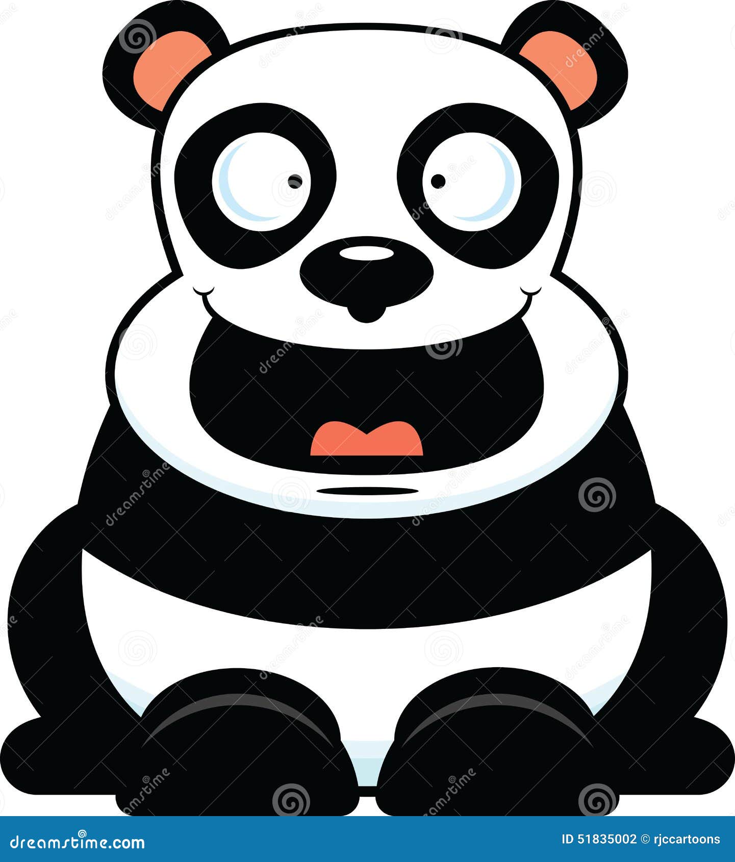 Cartoon Panda Happy stock vector. Illustration of wild - 51835002