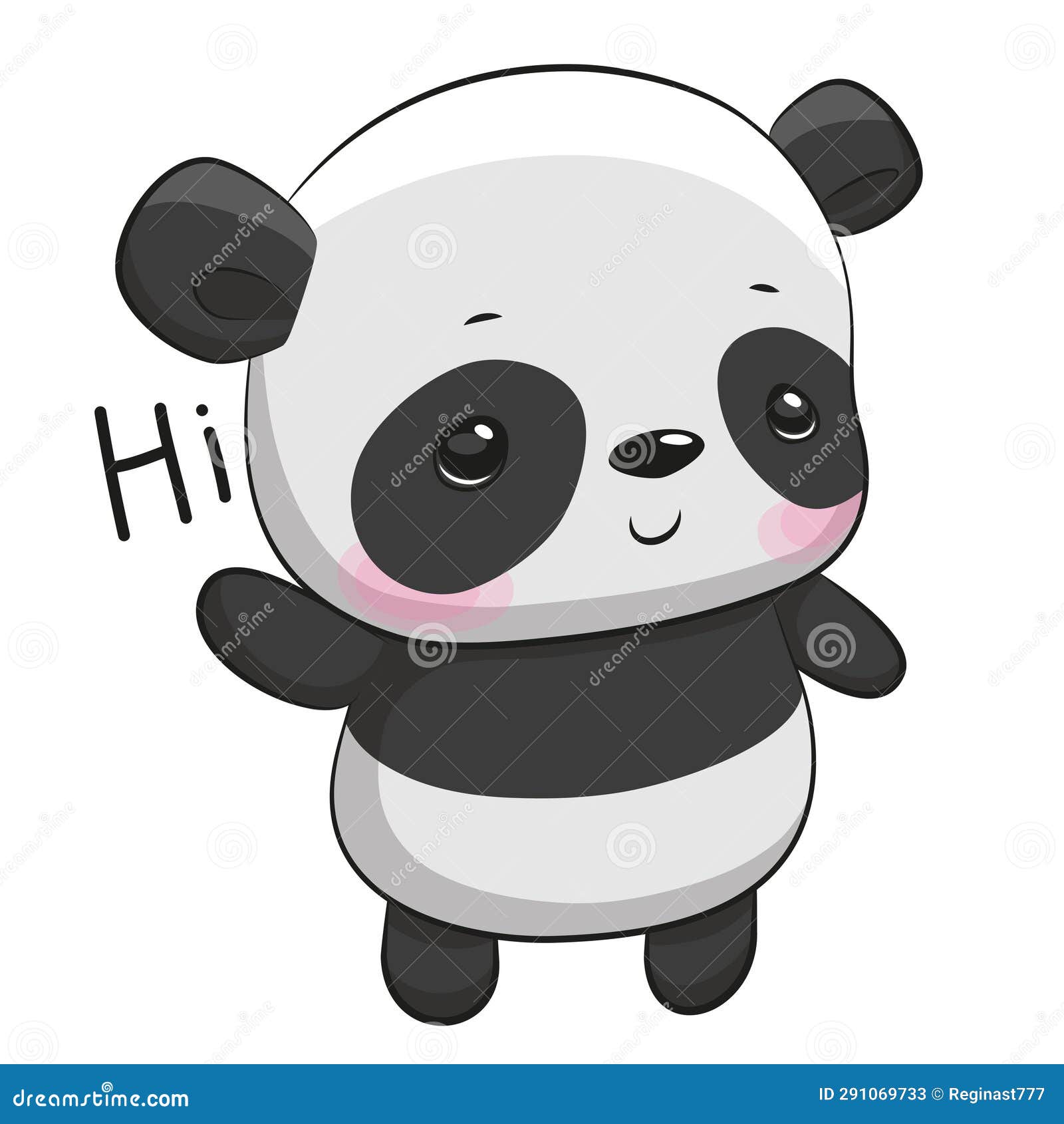 Cartoon Panda Isolated on a White Background Stock Vector ...