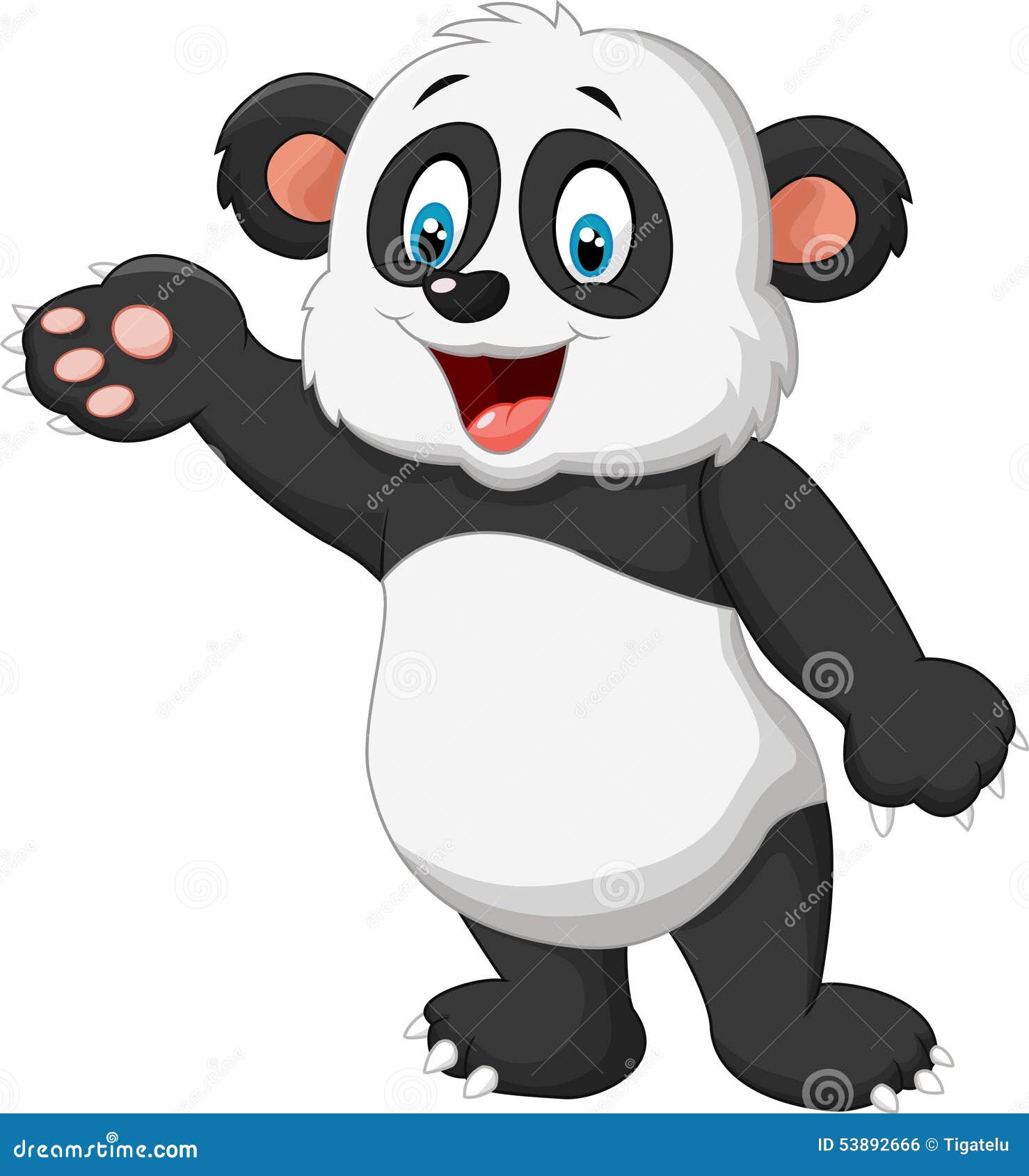 Cartoon Panda Presenting Stock Vector - Image: 53892666