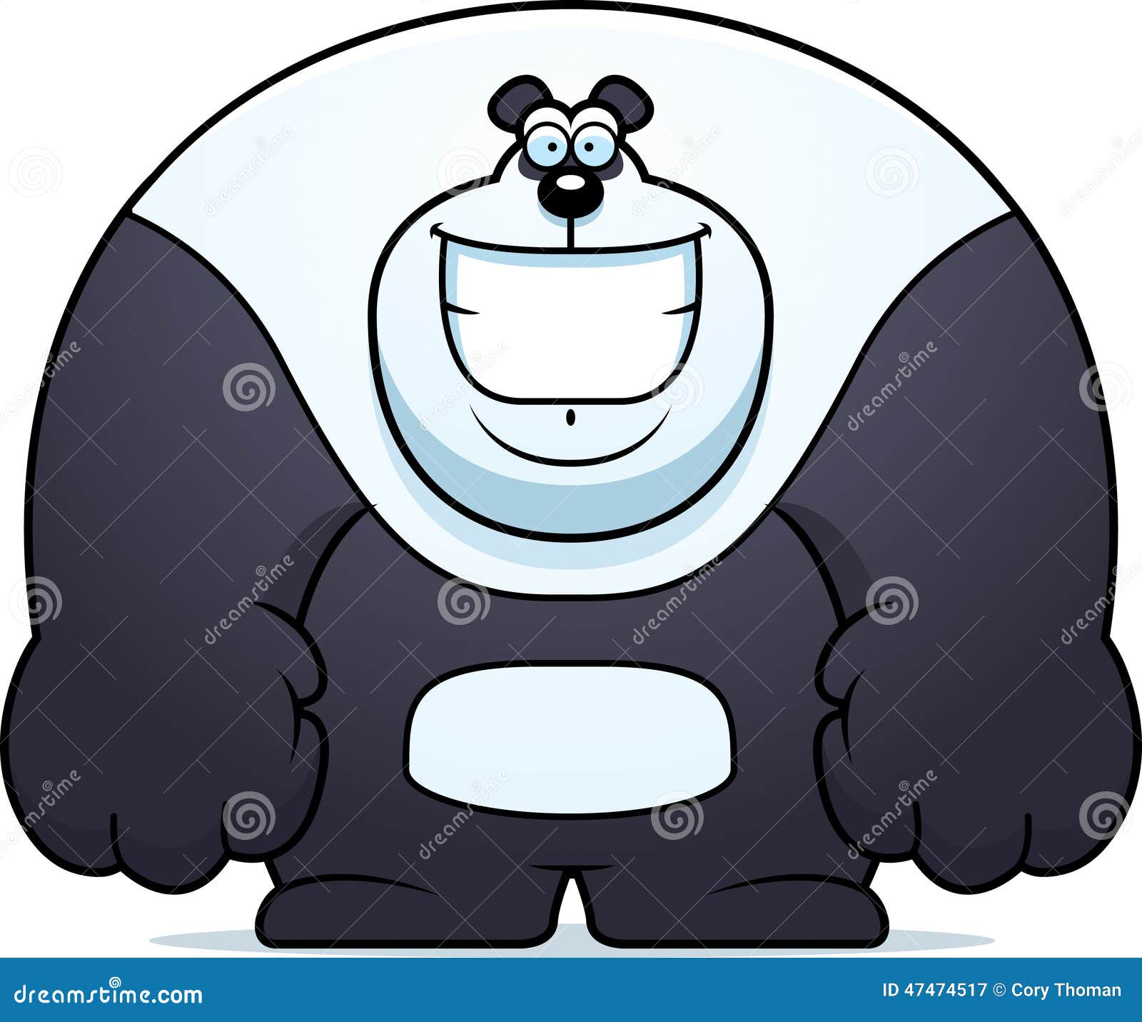 Cartoon Panda Smiling stock vector. Illustration of panda - 47474517