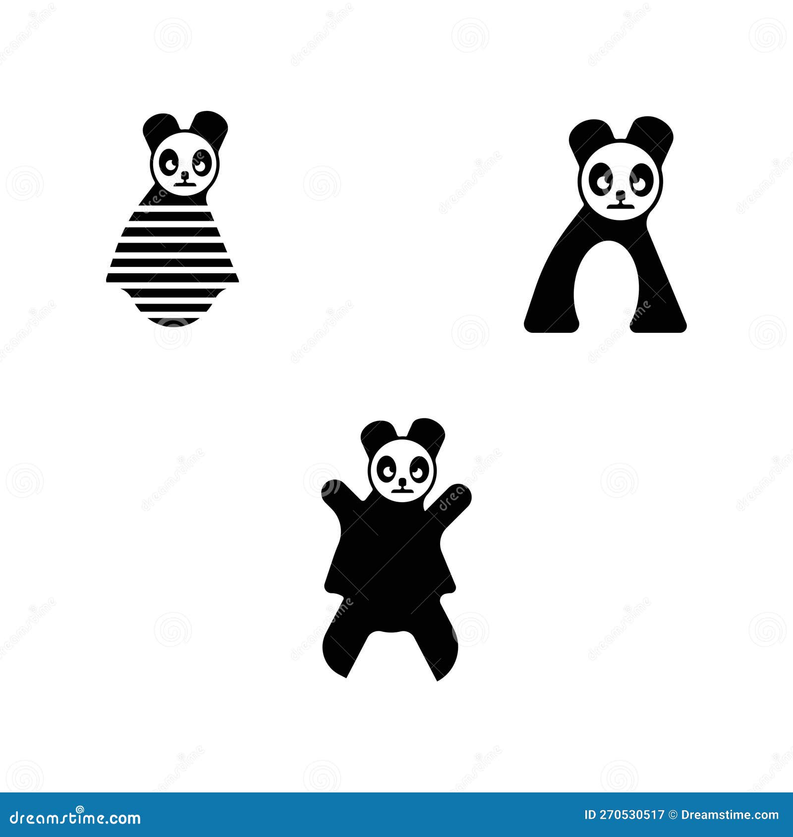 Panda Vector Logo Template Design Stock Vector - Illustration of ...