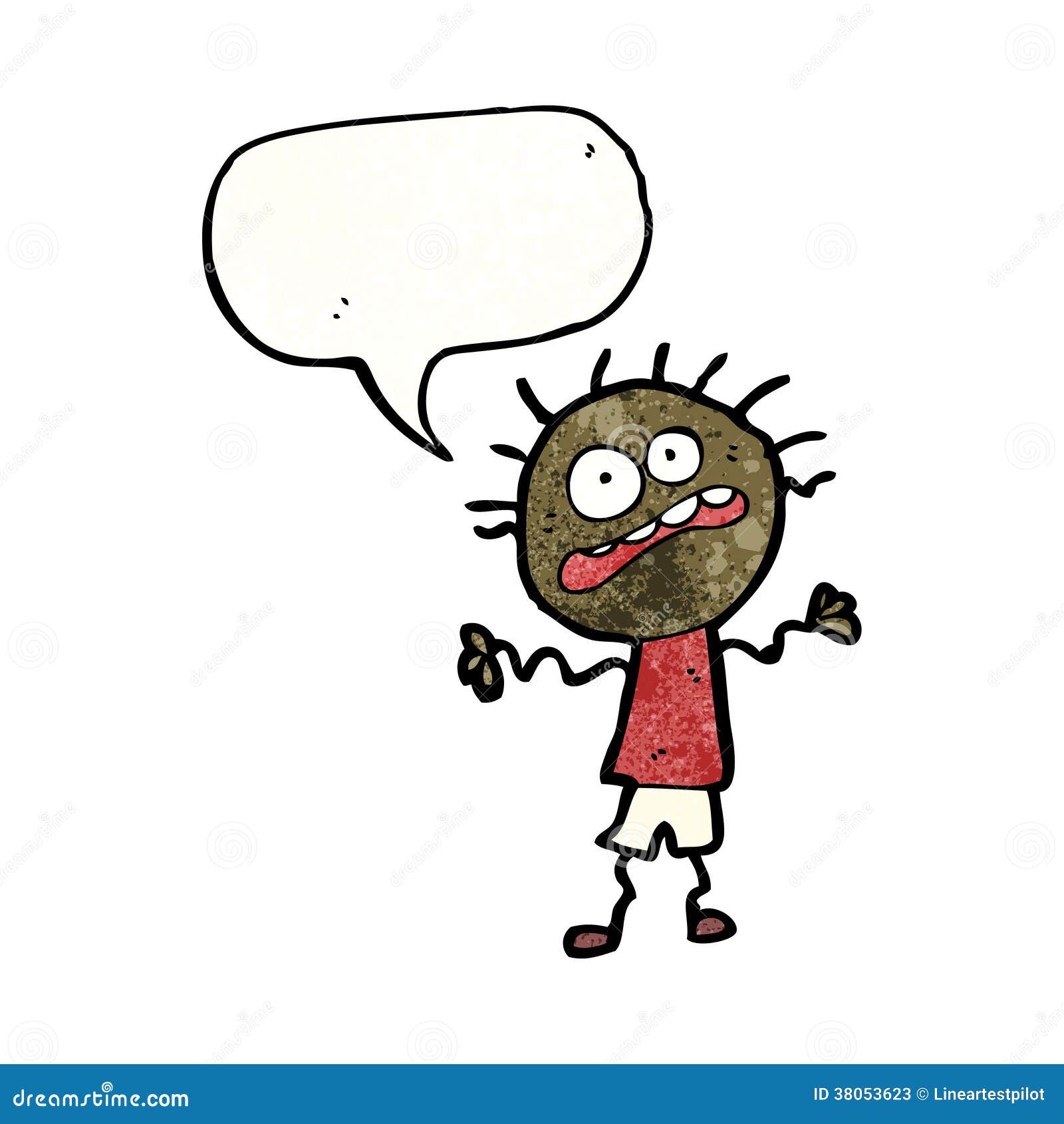 Cartoon panicking boy stock vector. Illustration of funny - 38053623