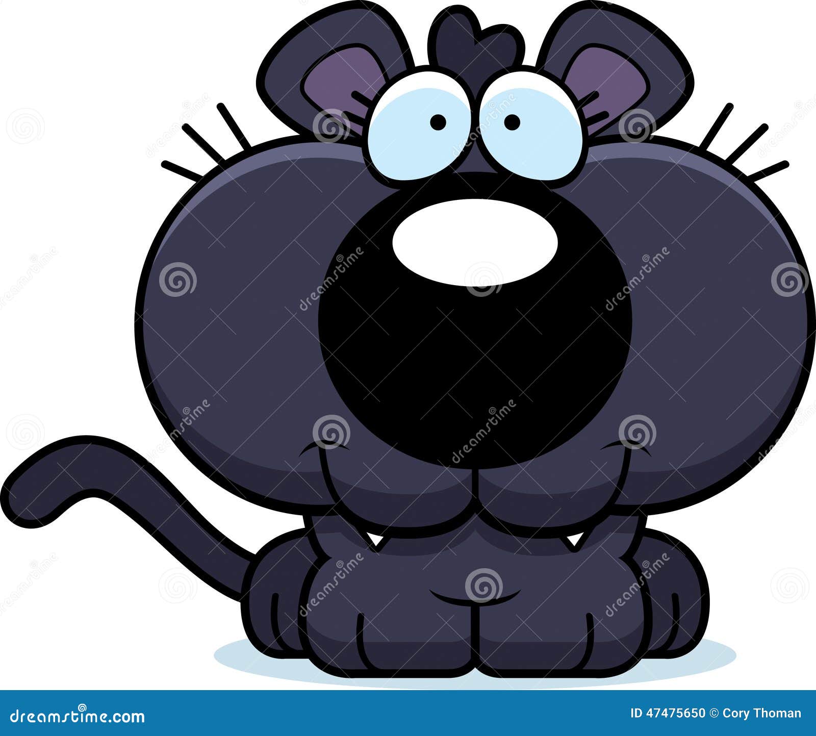 Cartoon Panther Smiling stock vector. Illustration of young - 47475650